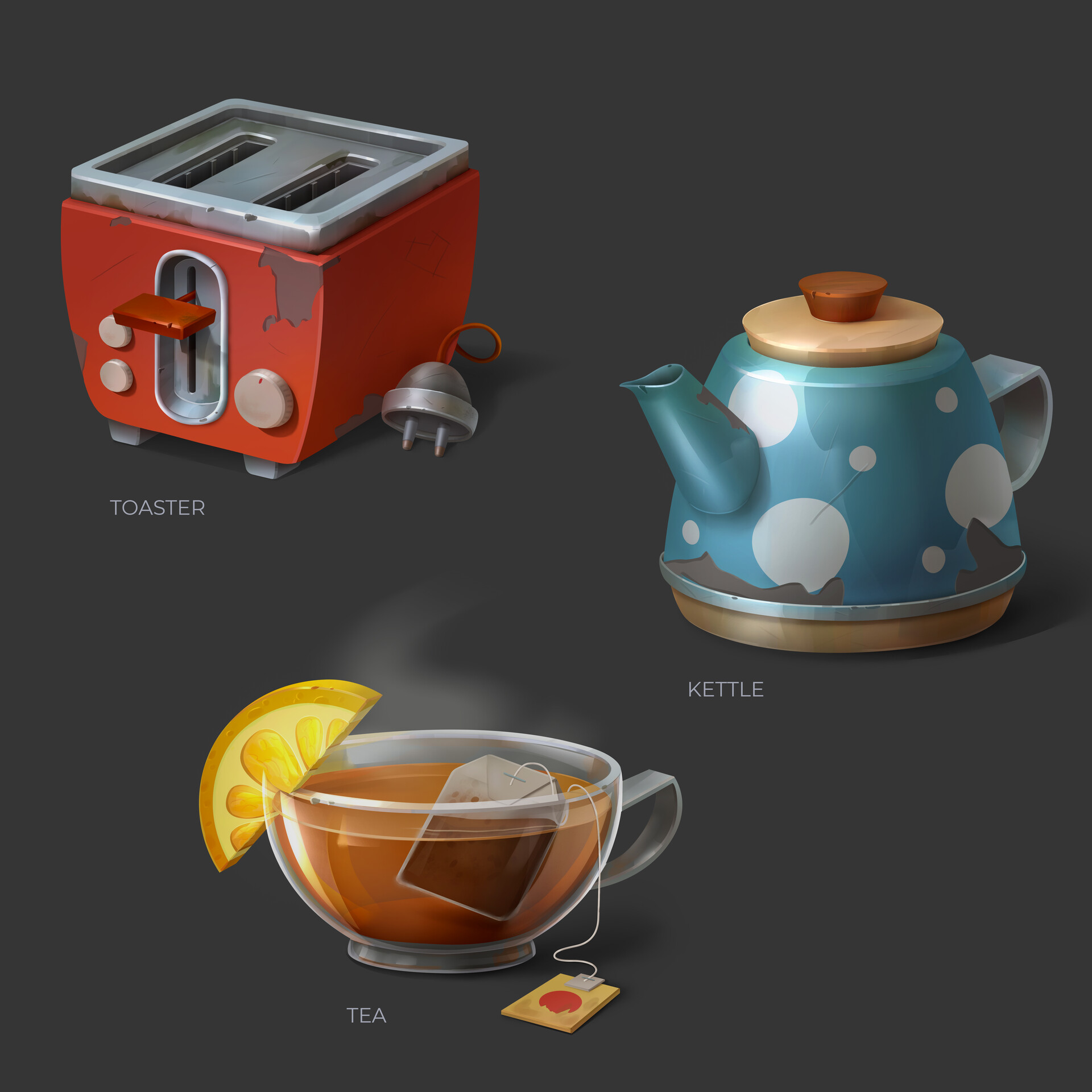 ArtStation - KITCHEN PROPS