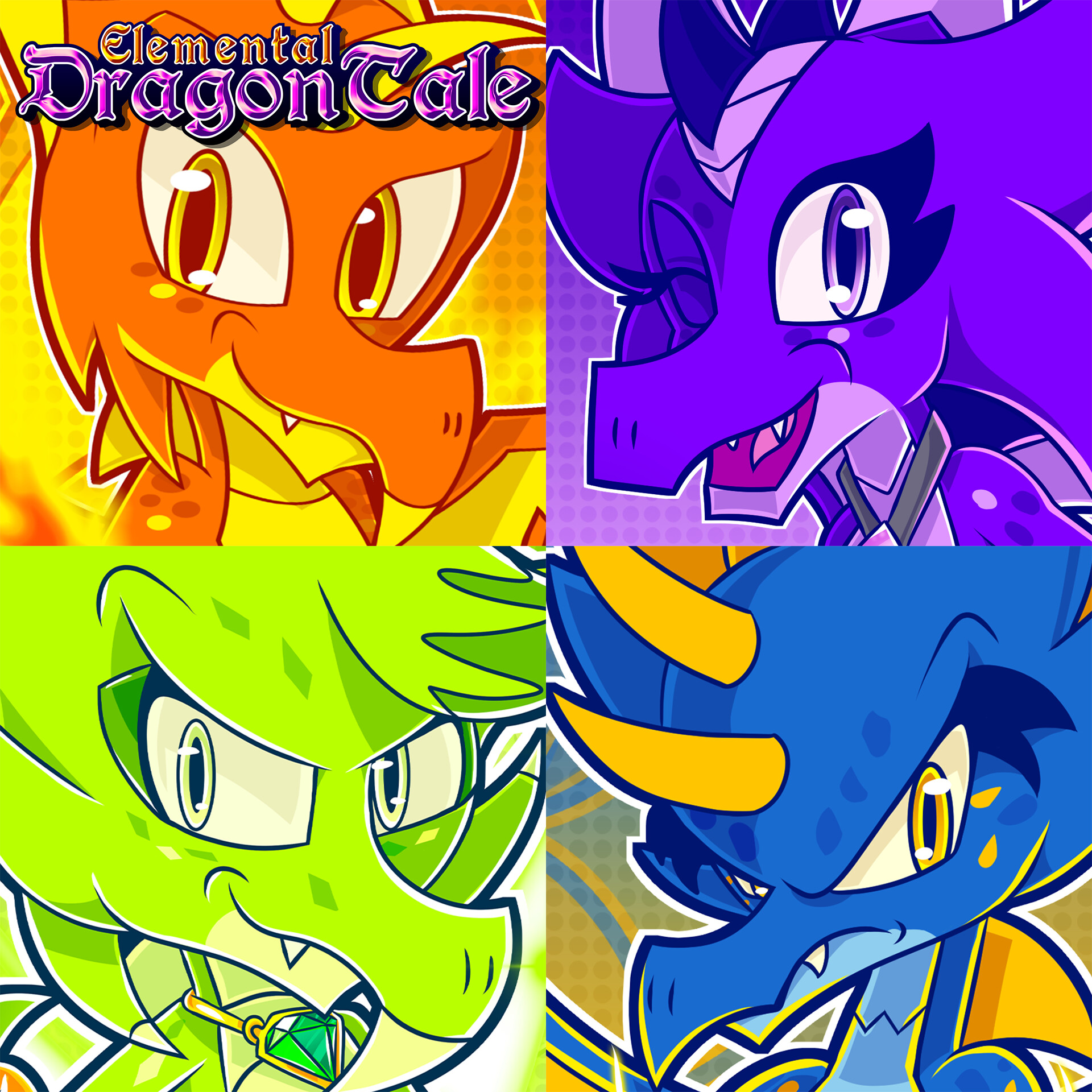 ArtStation - Elemental Dragon Tale - Main Characters