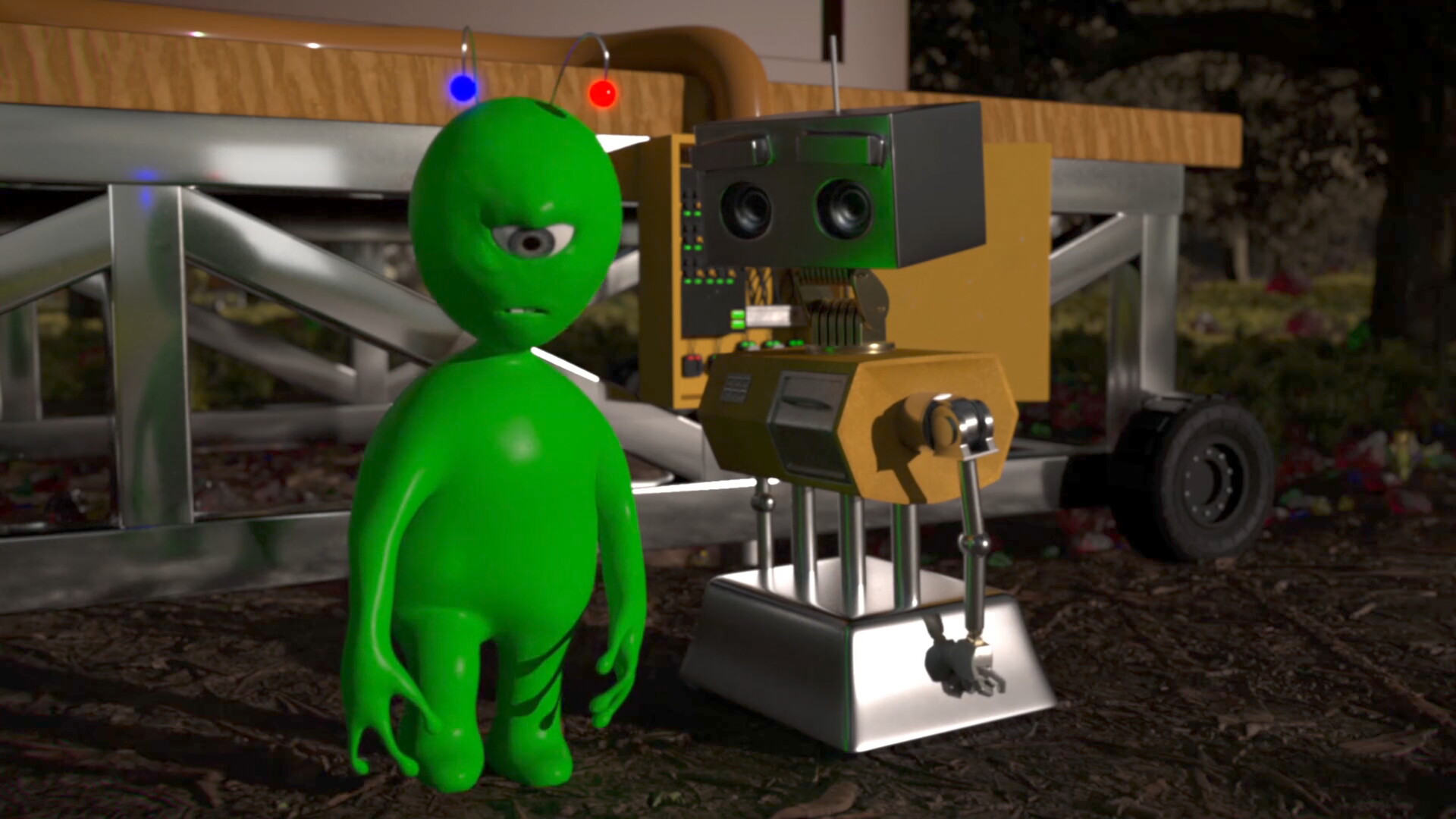 ArtStation - The Robot and the Alien