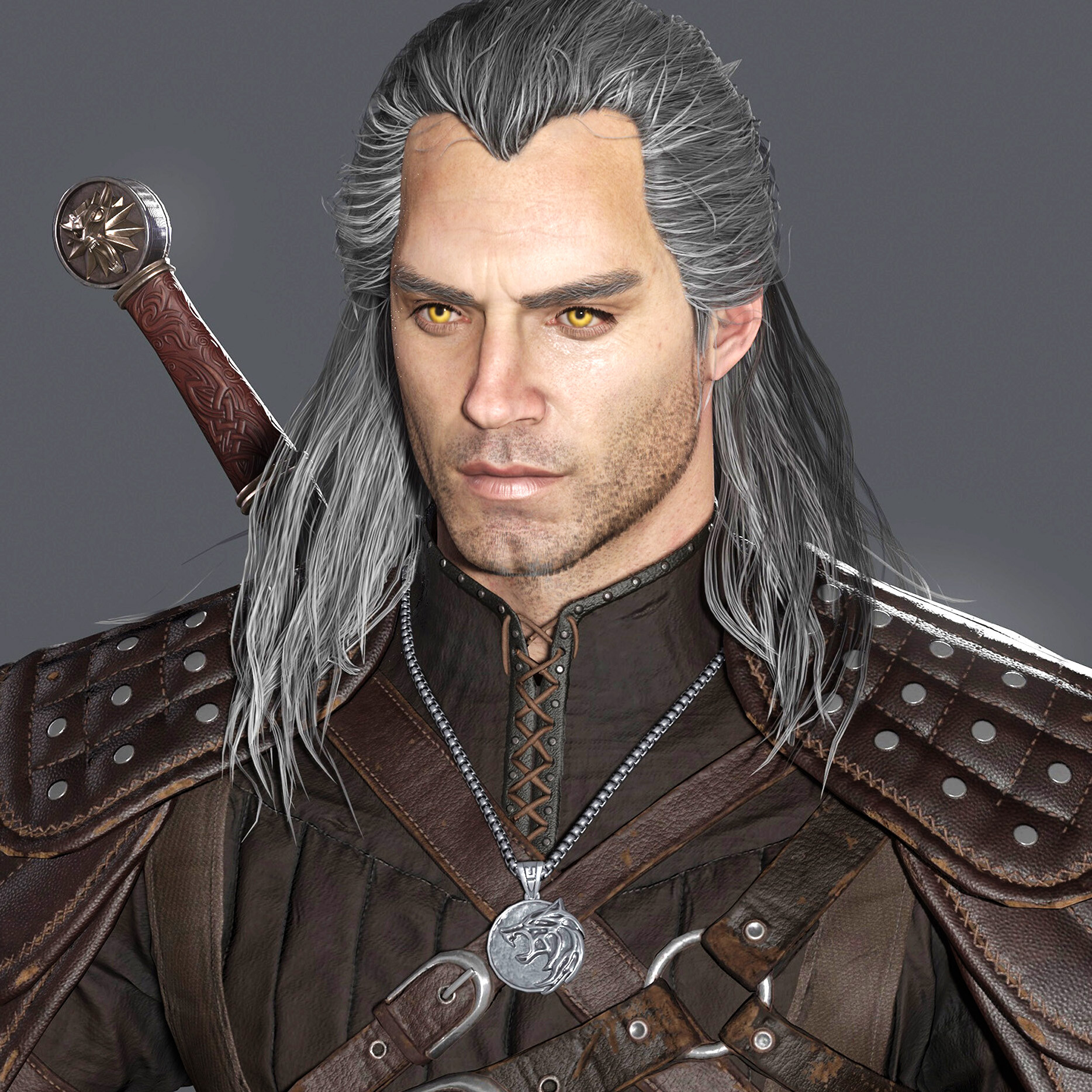 ArtStation - the witcher _clothes and sword