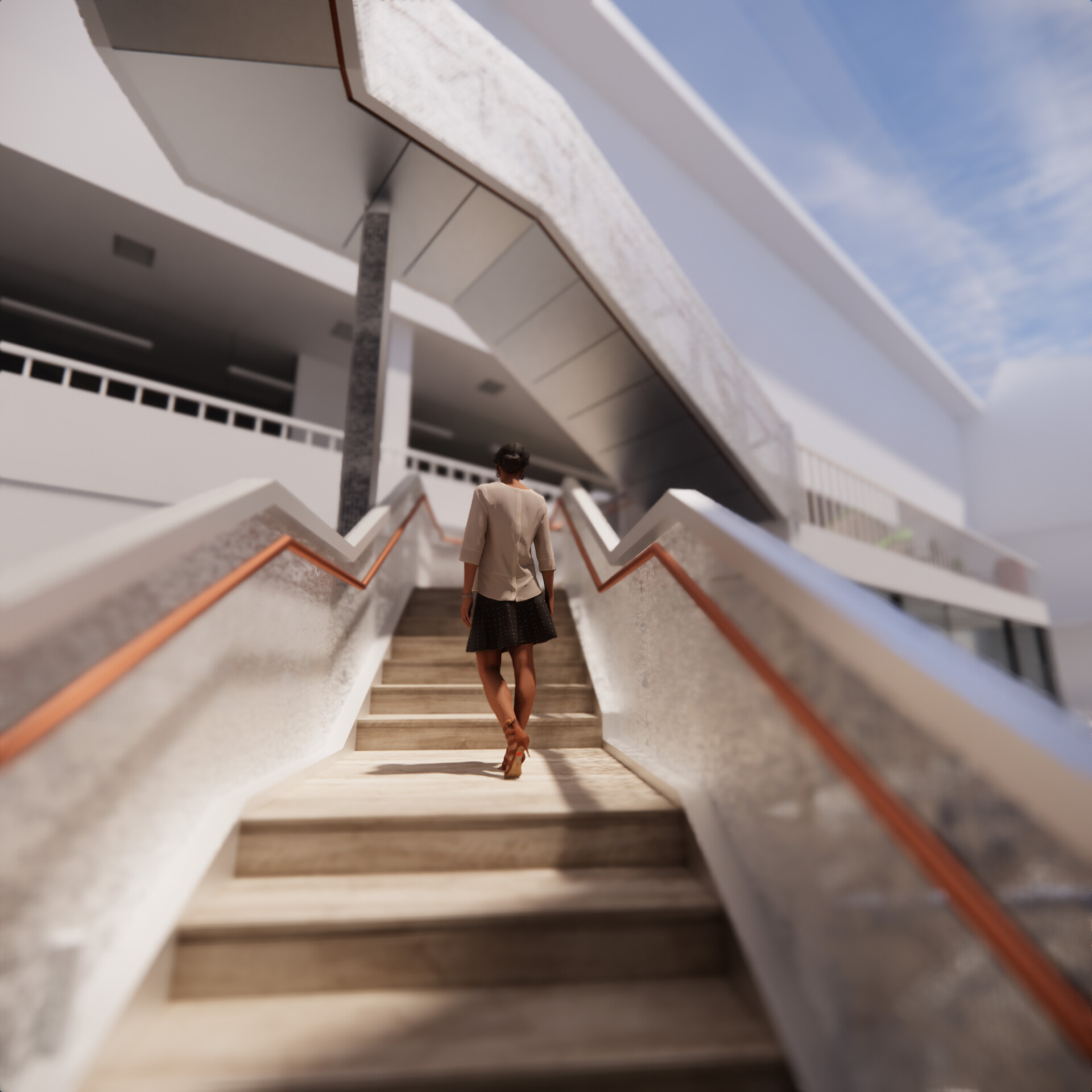 ArtStation - Atrium Staircase Design