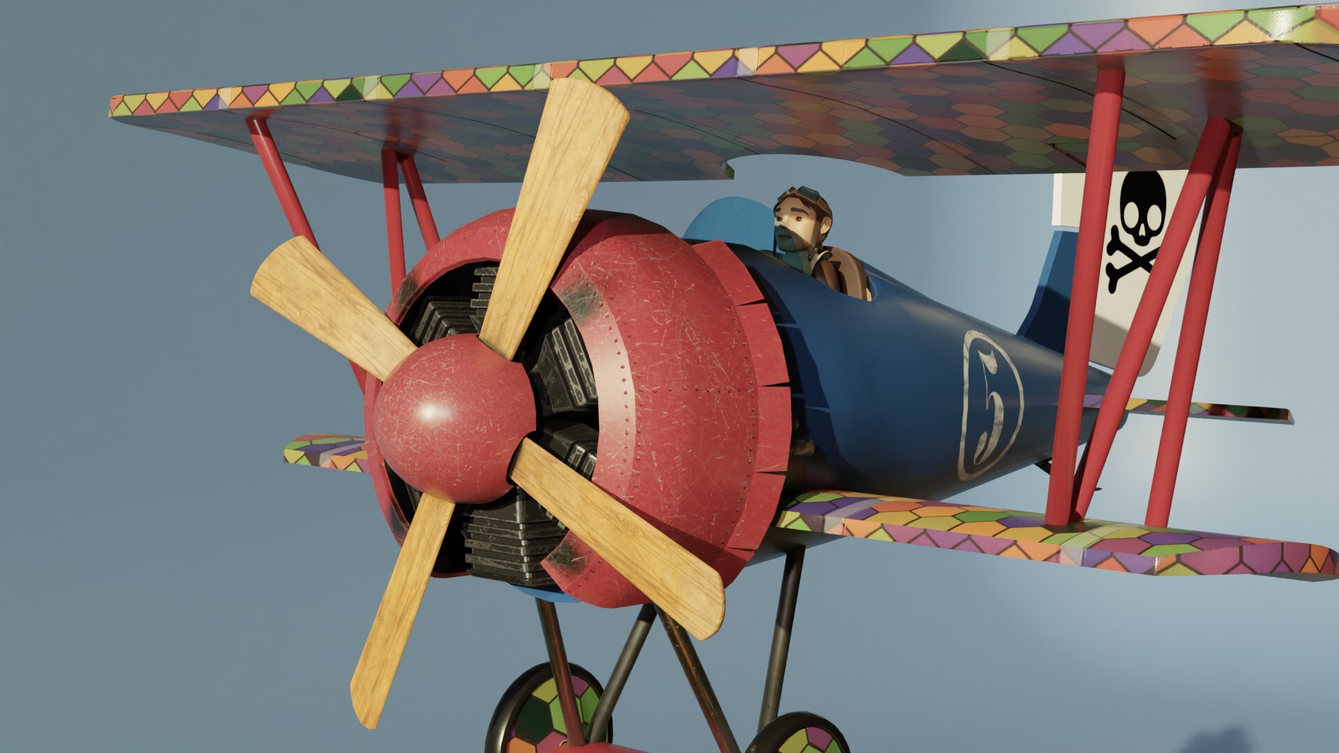 ArtStation - Stylized WW1 plane with pilot