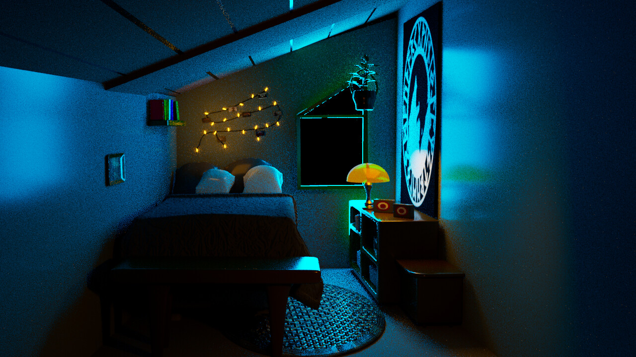 ArtStation - Kid's room at Night by Sid