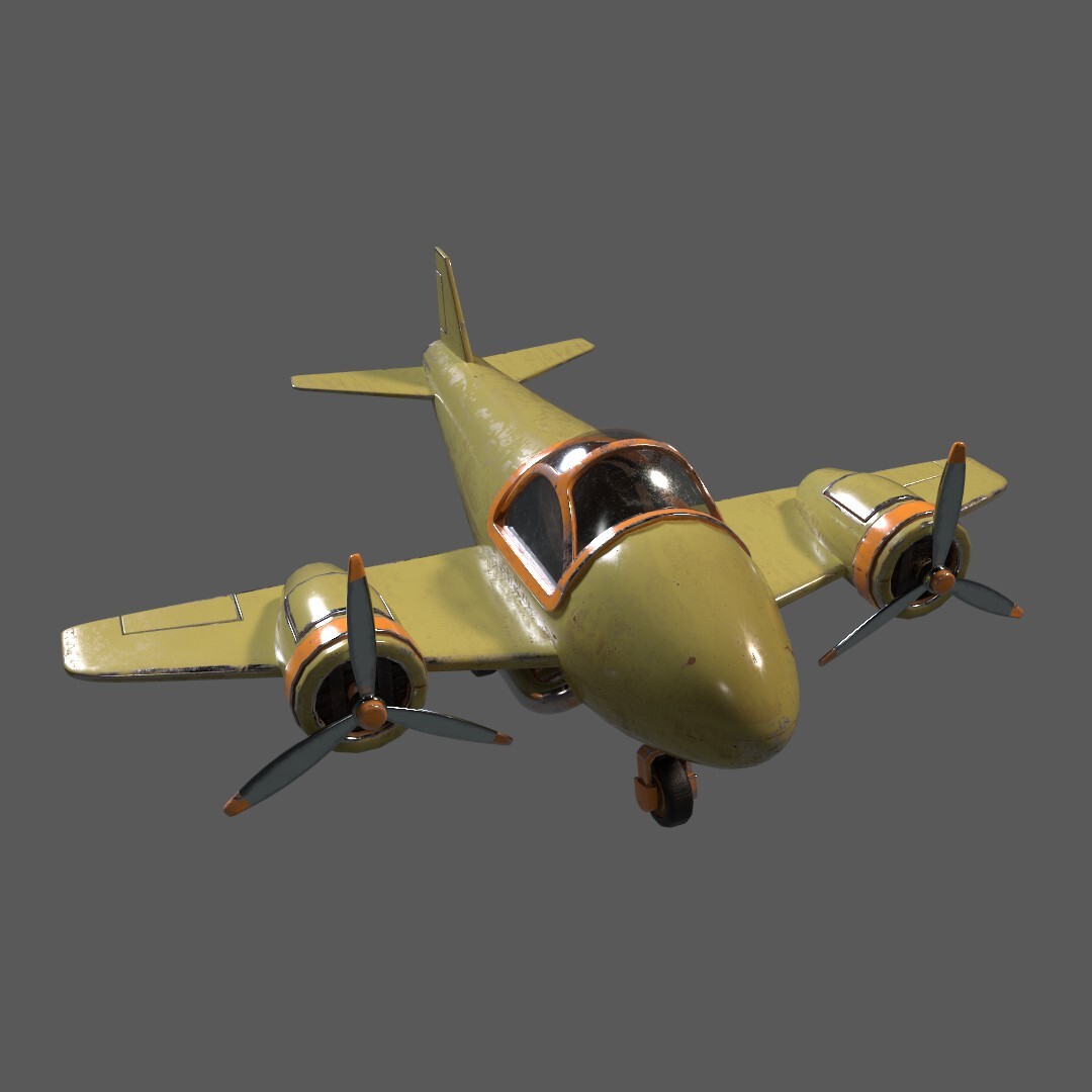 ArtStation - Stylized Cartoony Airplane