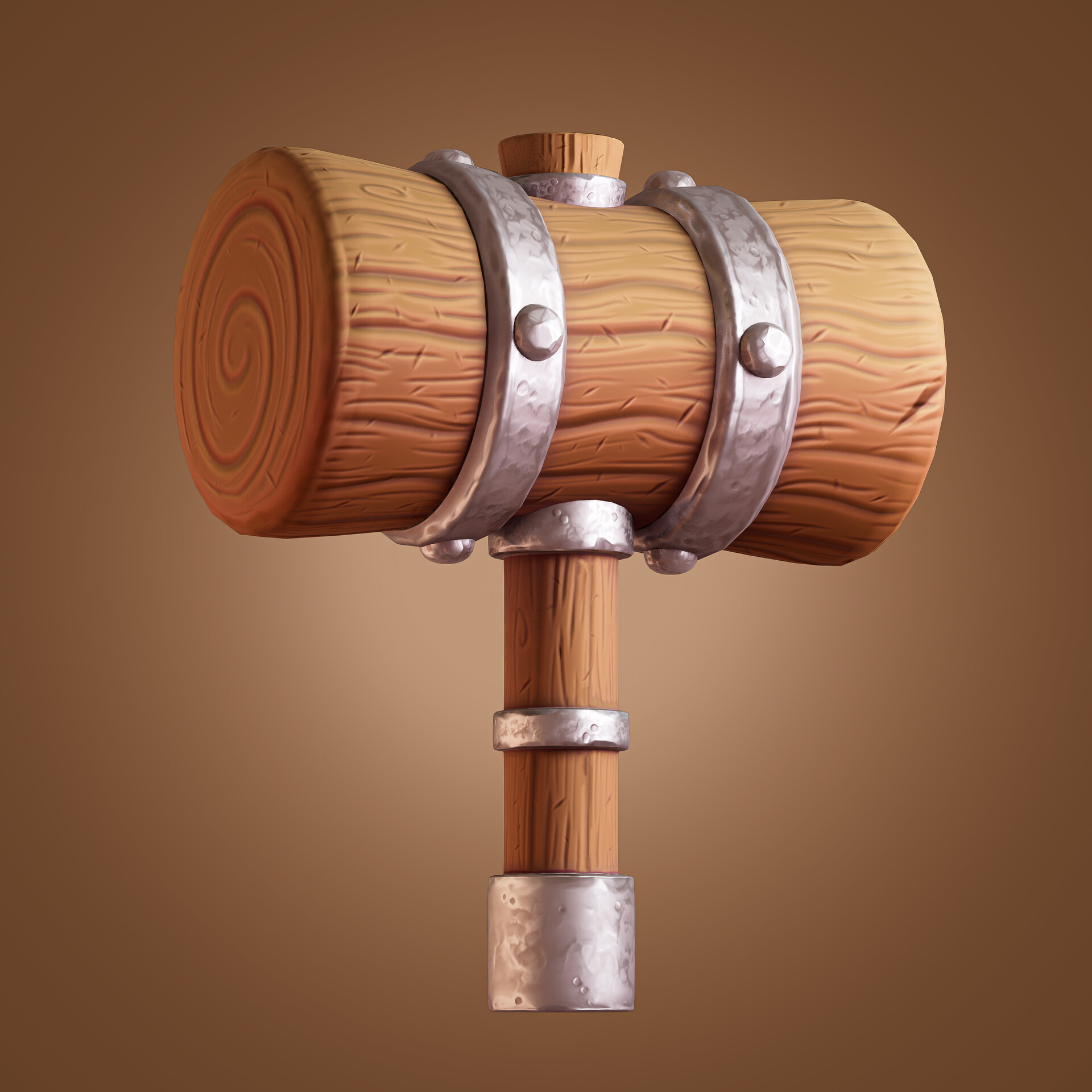 ArtStation - Stylized Wooden Hammer
