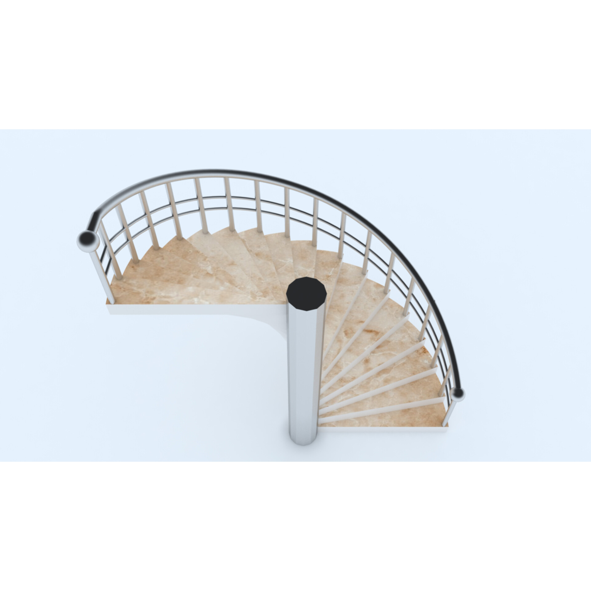 ArtStation - Half Round Stairs