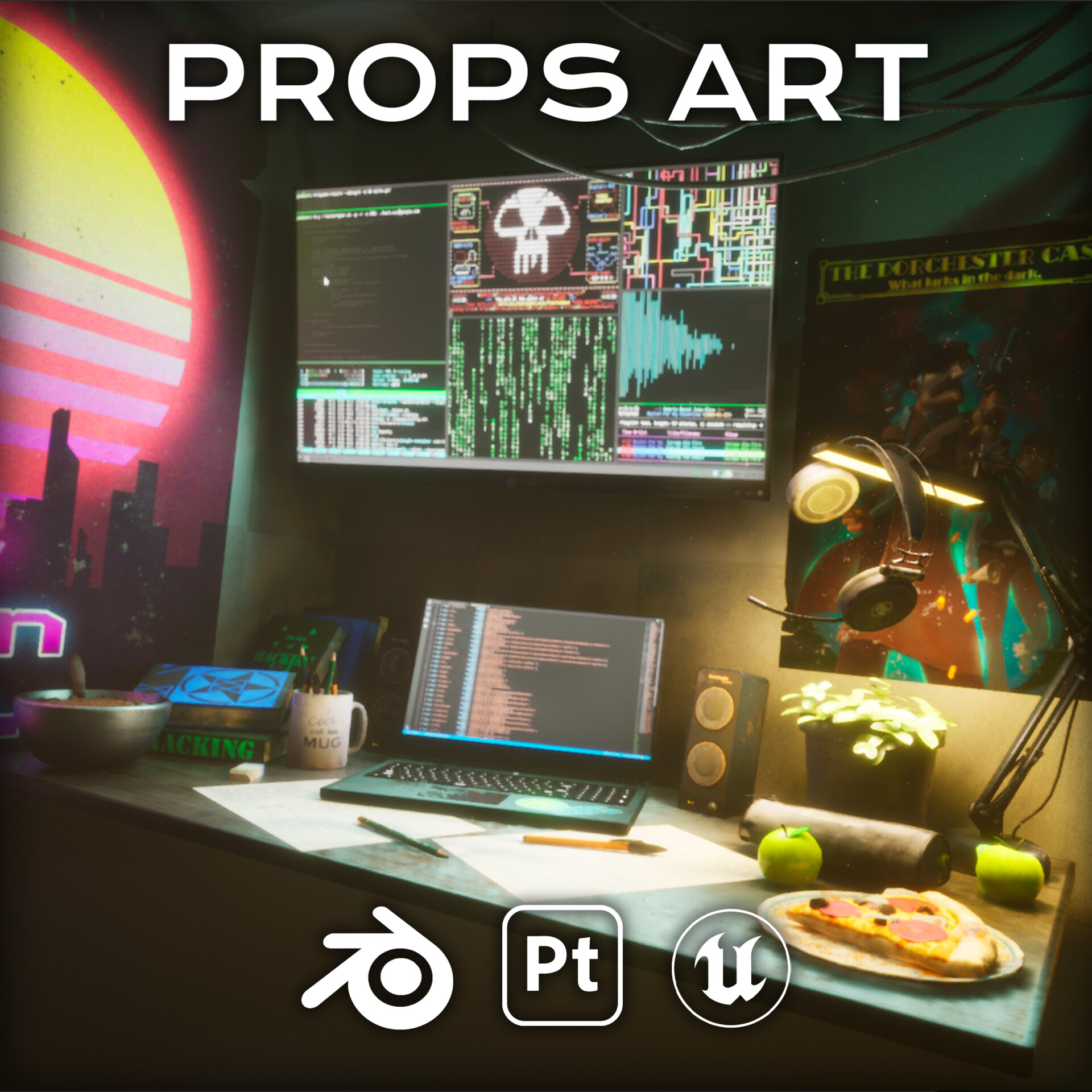 ArtStation - Desk Props