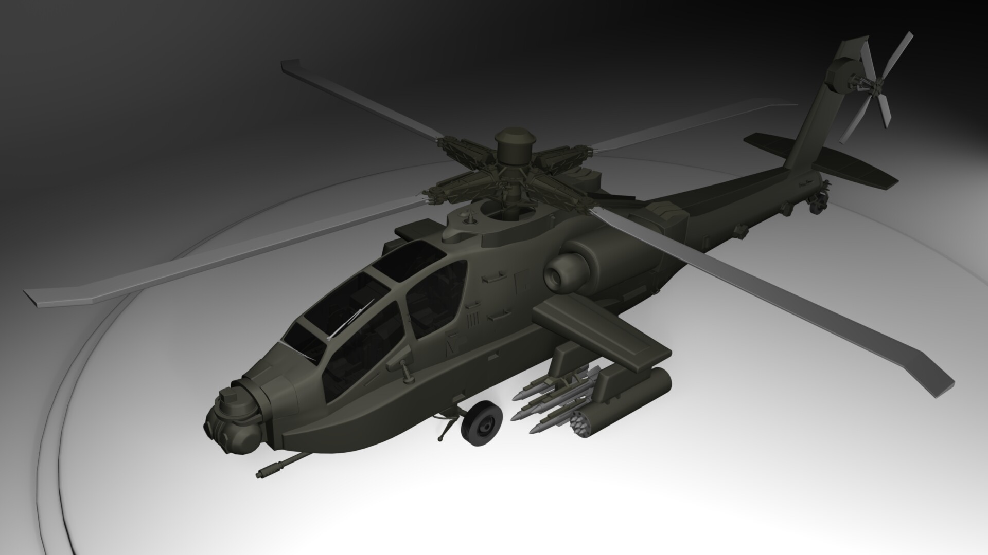 ArtStation - AH-64D Apache Longbow 3D Model