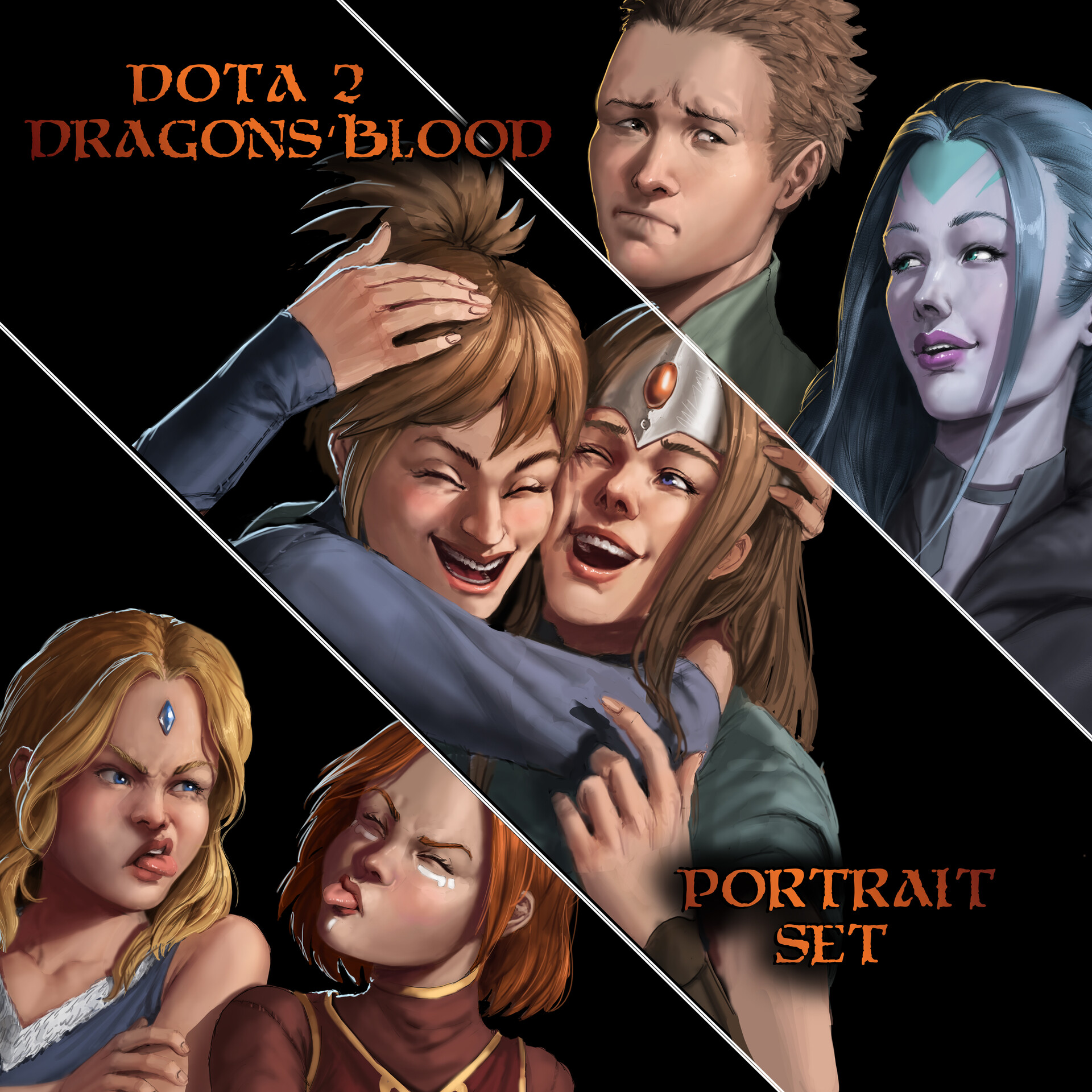 ArtStation - Dota 2 Dragons Blood - Portrait Set