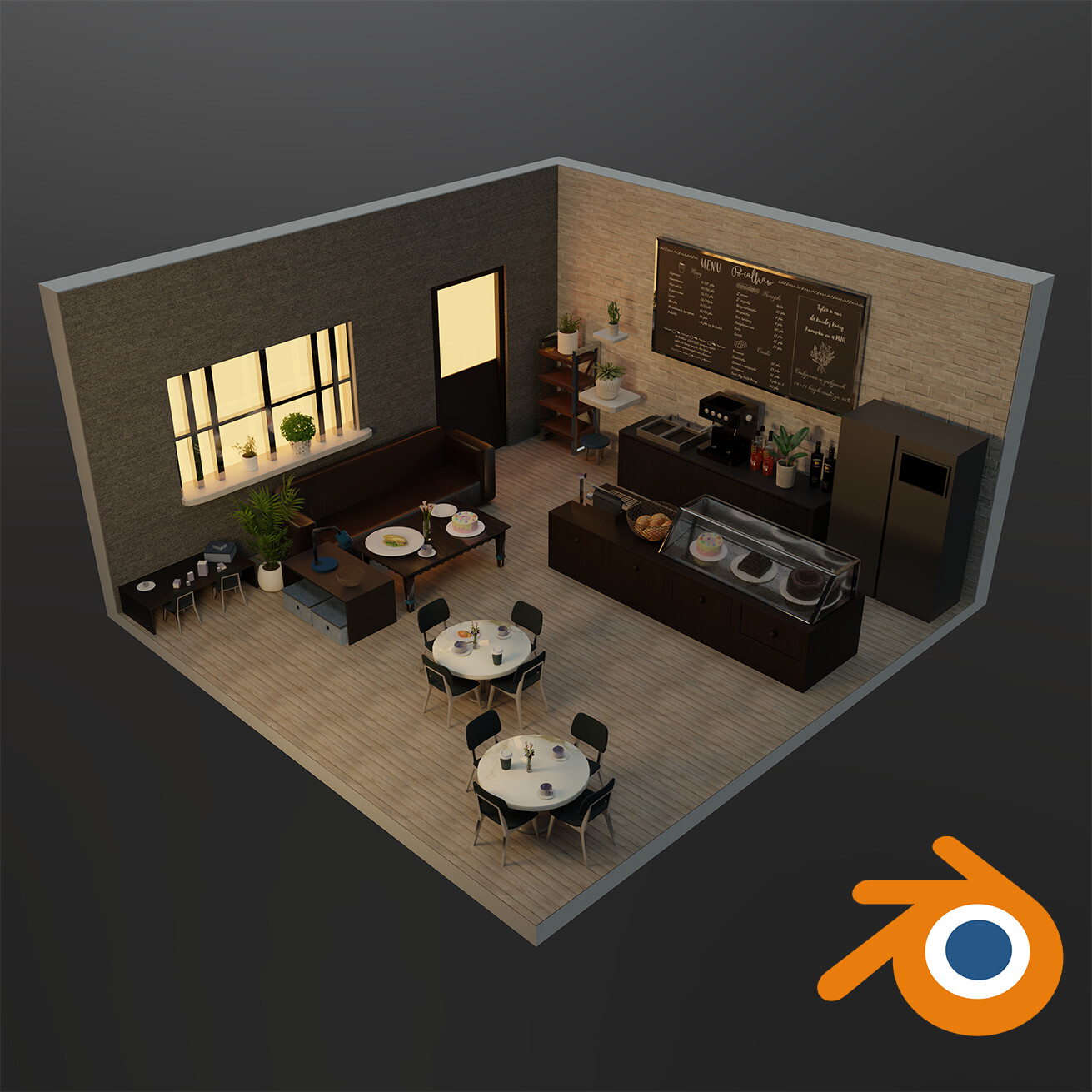 ArtStation - European Cafe'