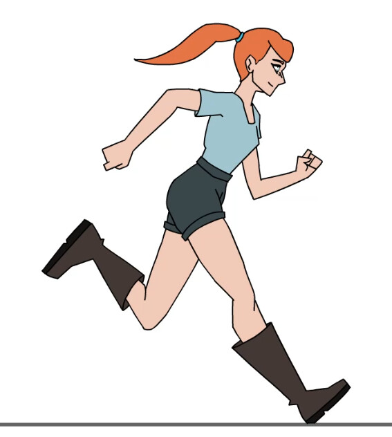 ArtStation - Ponytail Girl Running Cycle