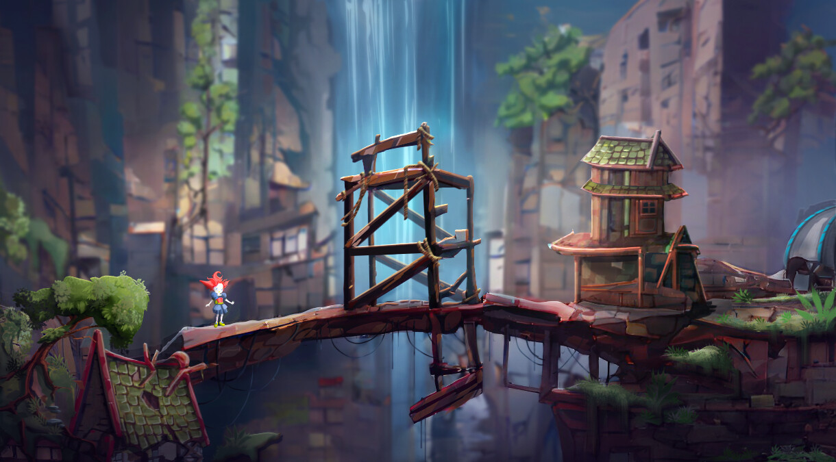 ArtStation - Environment concepts for a platformer game, a quest