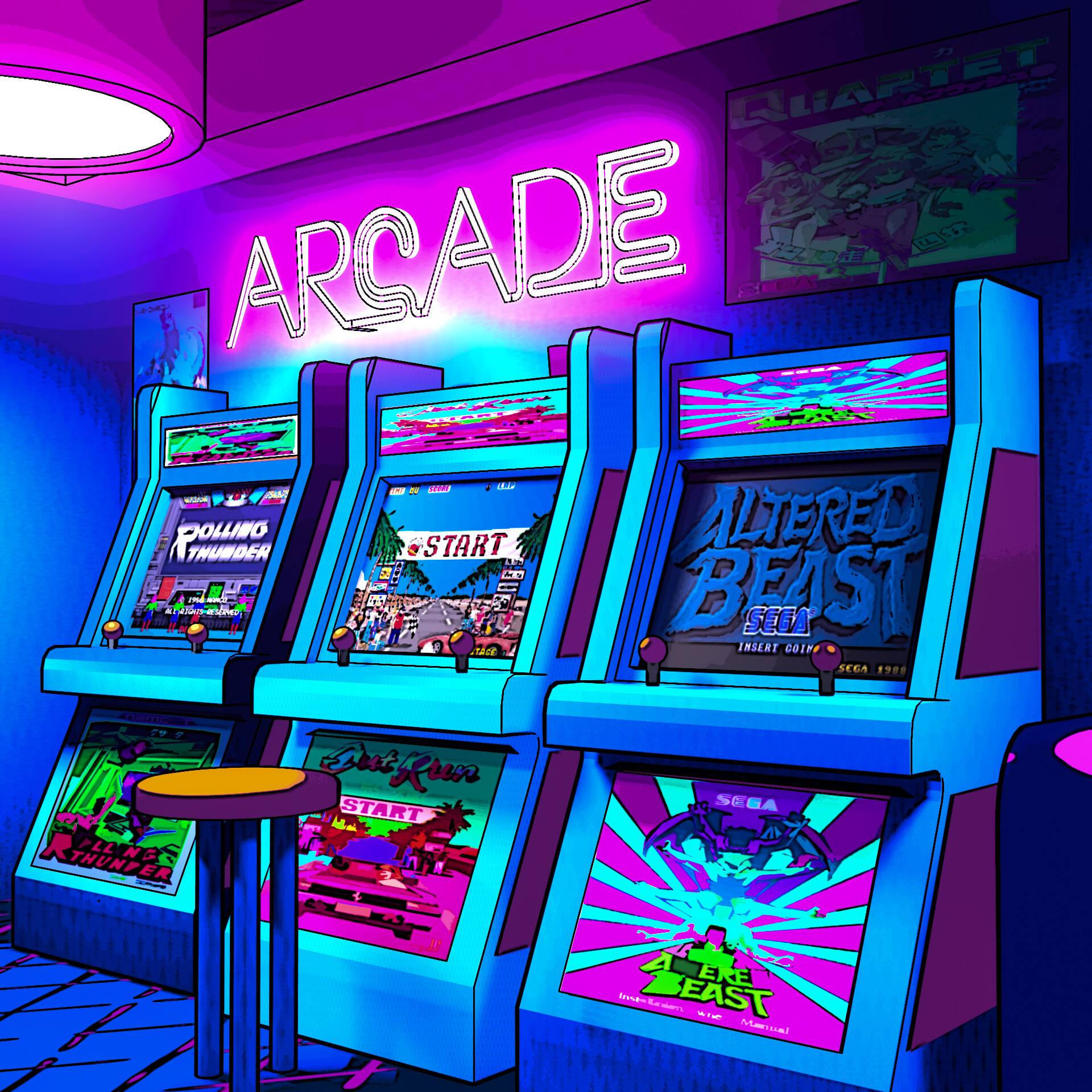 ArtStation - ARCADE G1L0 - GreasePencil-Blender