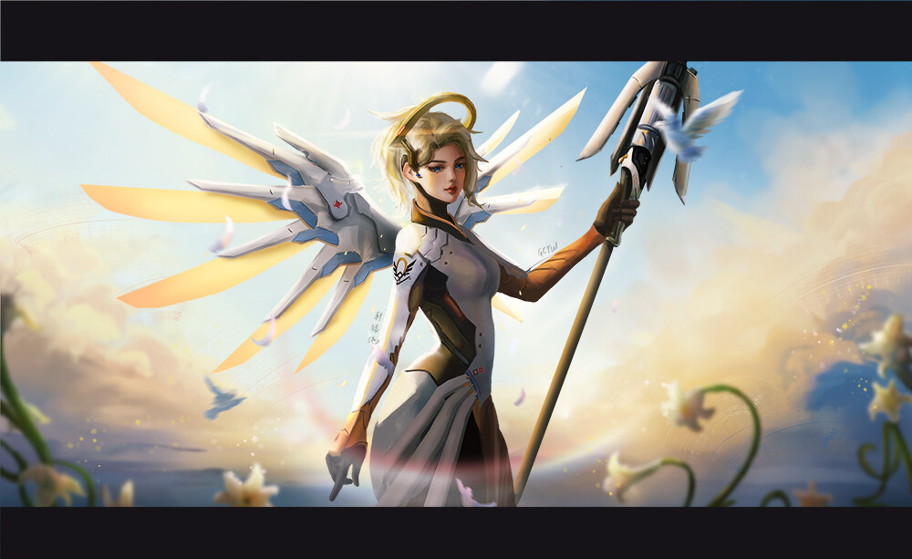 ArtStation - Overwatch Mercy angelic feeling Angela
