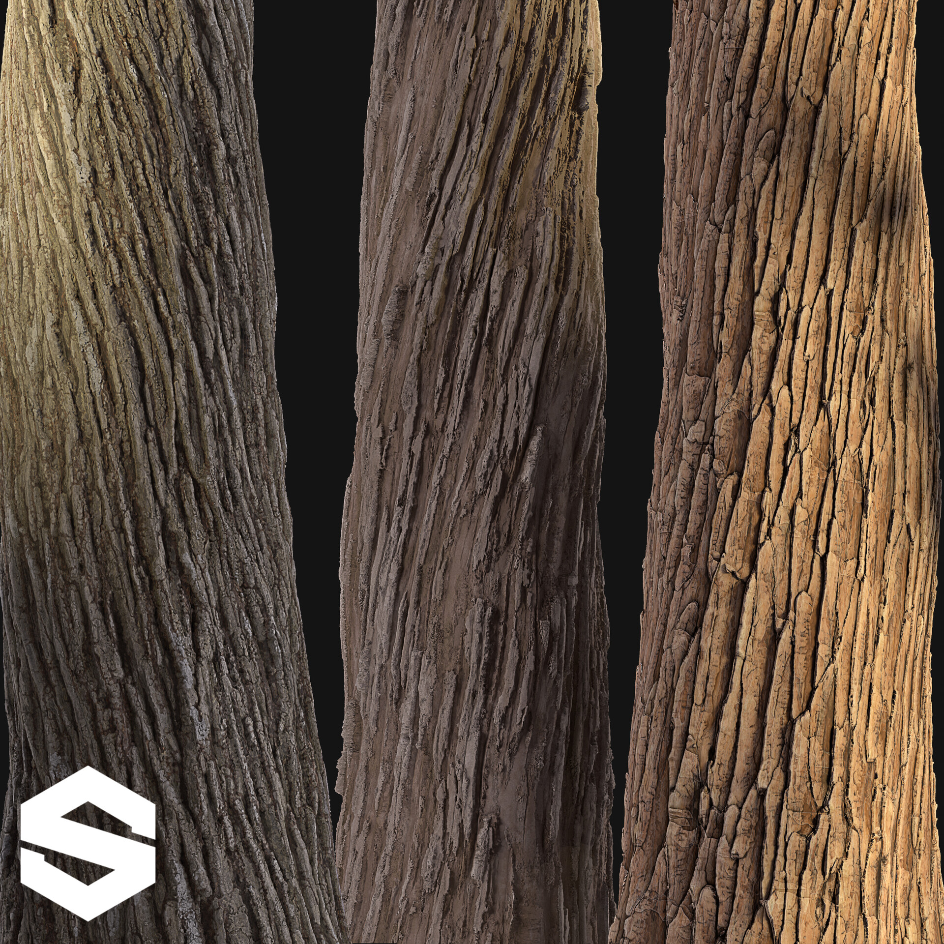 ArtStation - Tree Bark Material