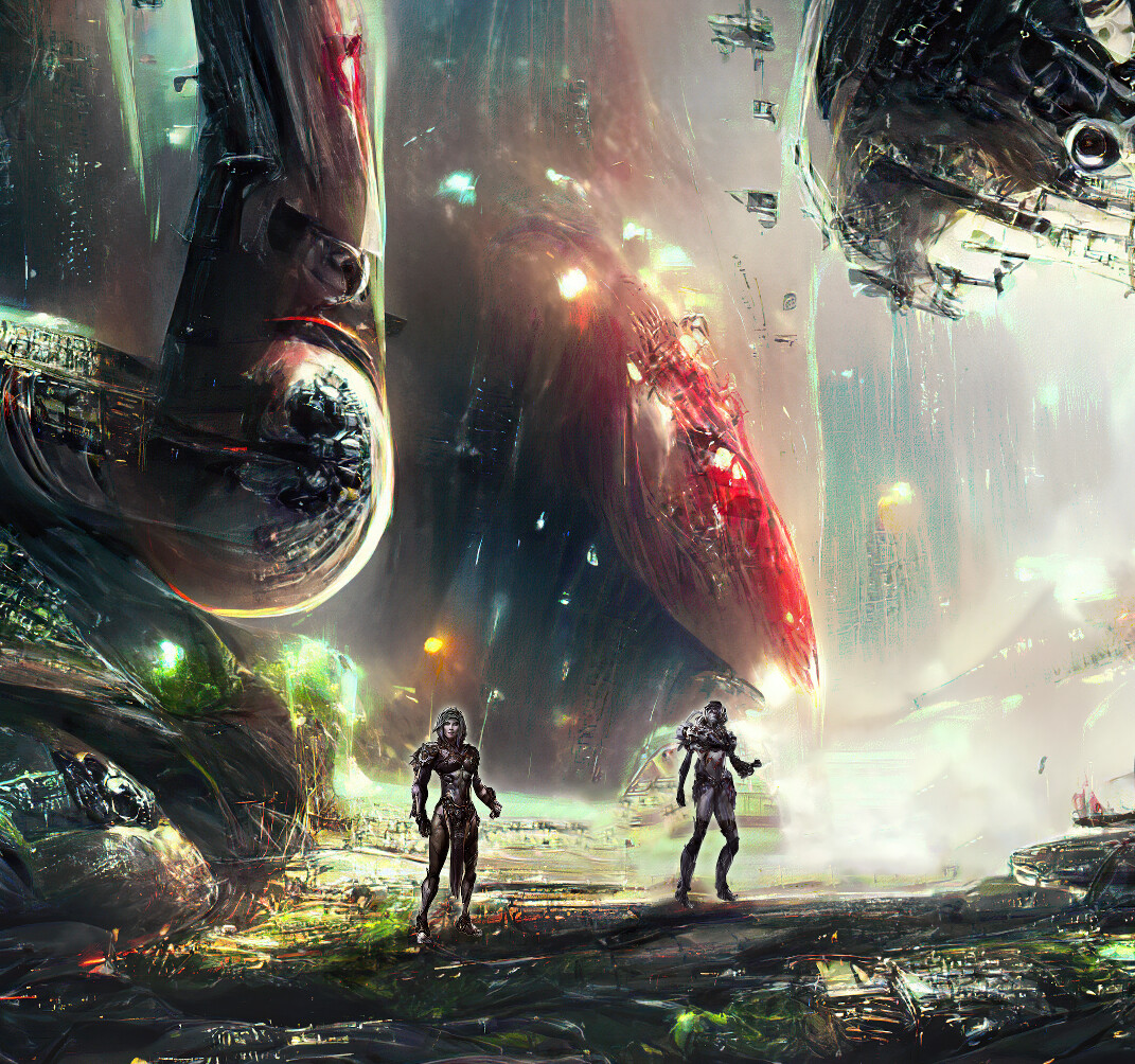 ArtStation - In Search Of Sanctuary - The SpaceShip Graveyard