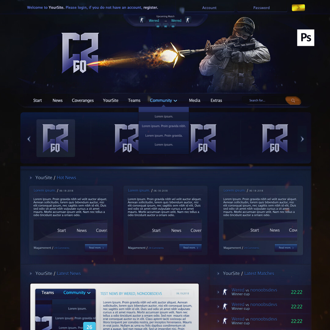 ArtStation - Webdesign FanArt CS GO