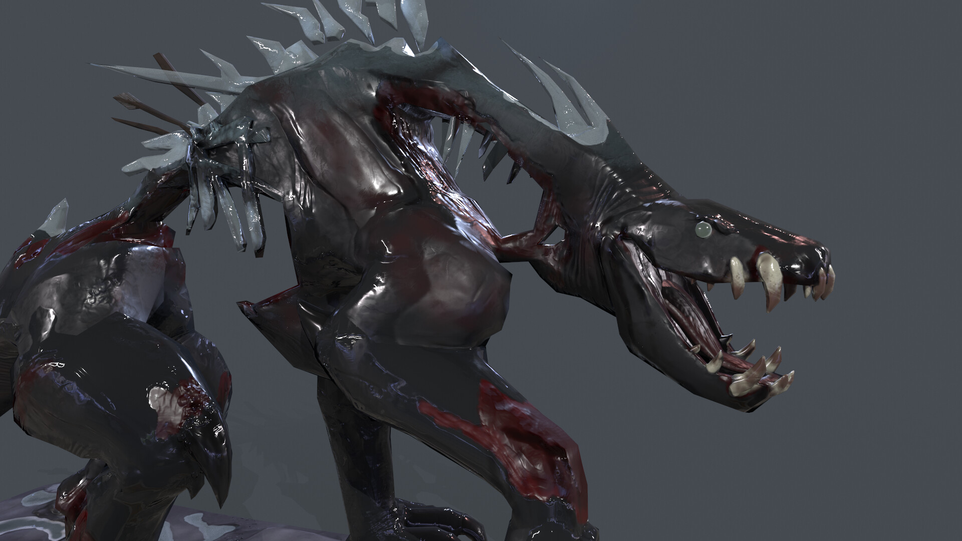 ArtStation - Stylized Undead Creature 3D Statue