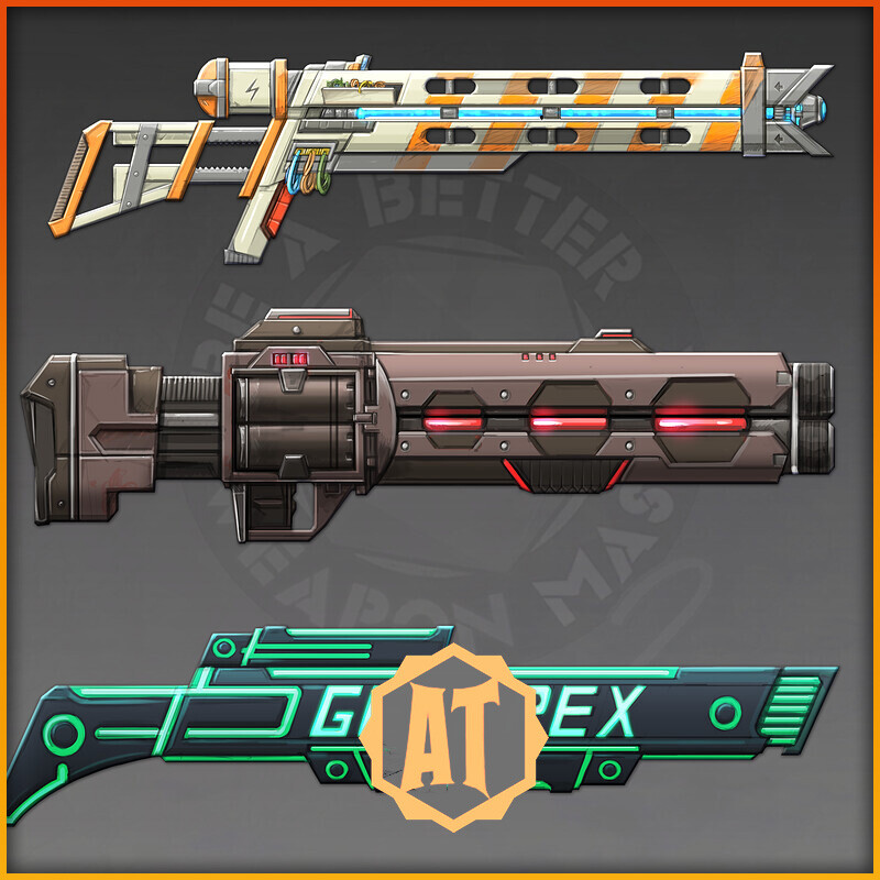 ArtStation - Absolute Tabletop | Guns (Futuristic, Fantasy and Modern)