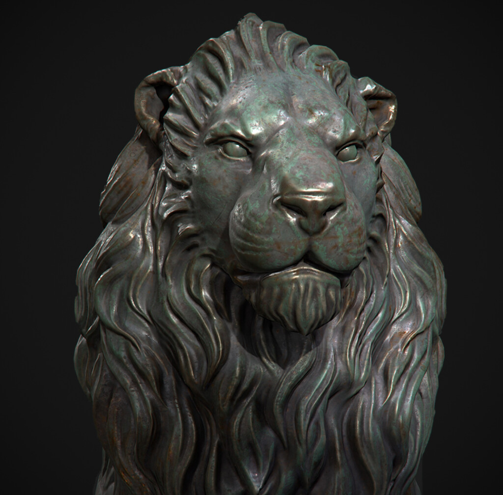 ArtStation - Lion statue study