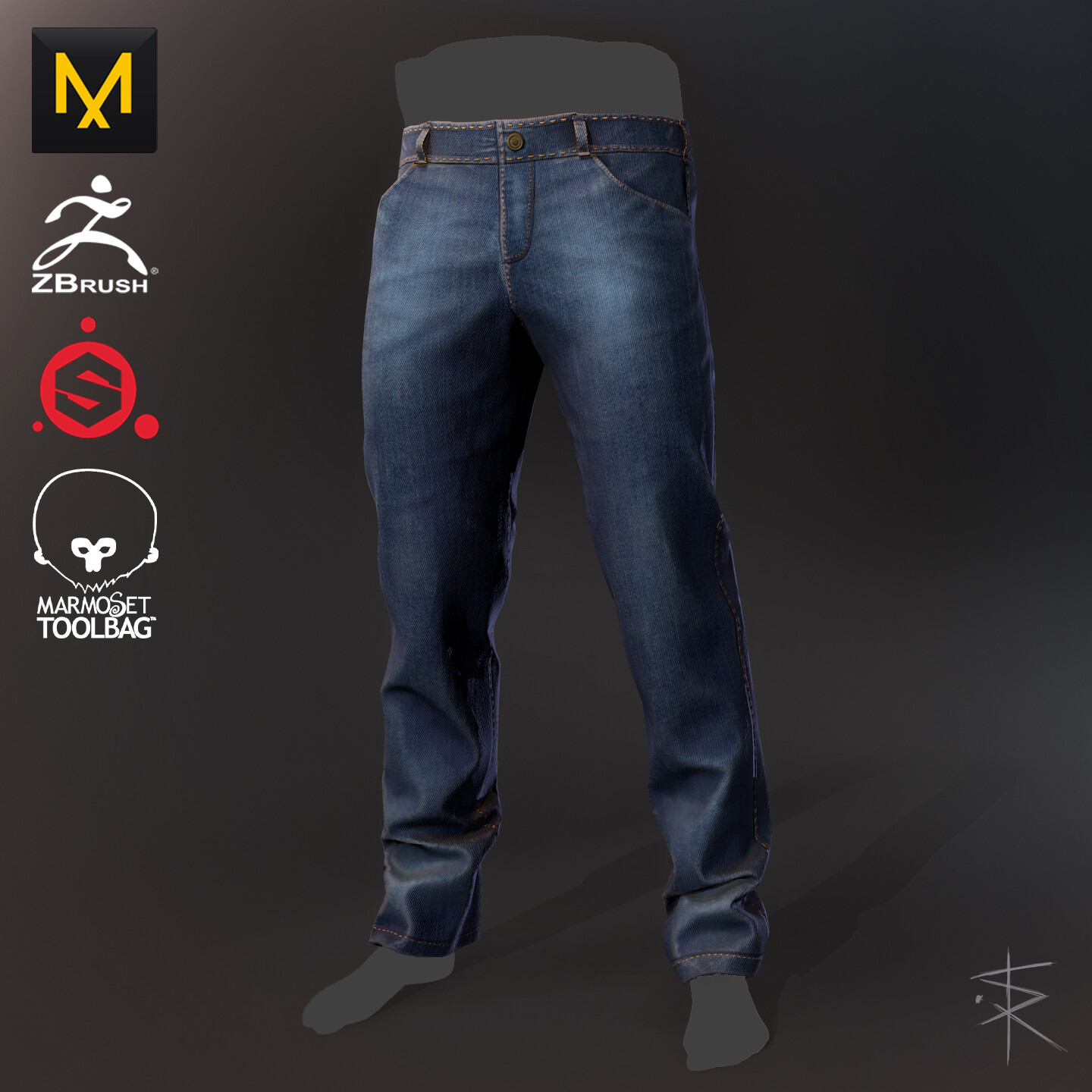 ArtStation - Game ready jeans