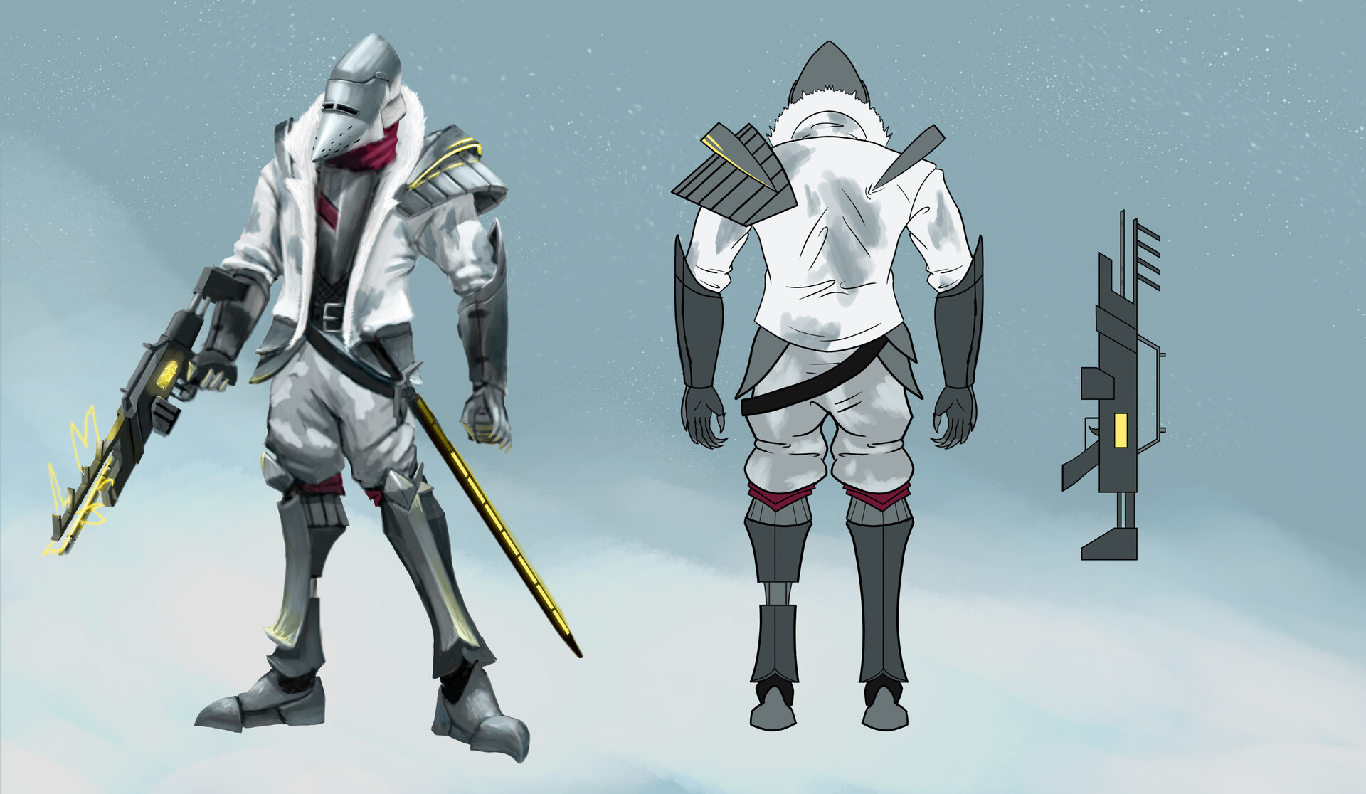 ArtStation - Sci-Fi Snow Knight - Advanced Concepts Class