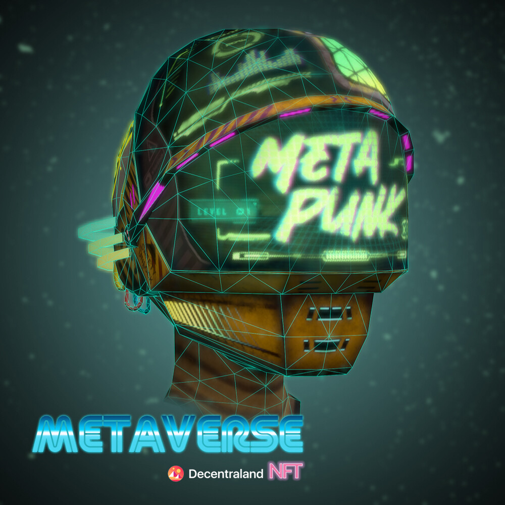 ArtStation - LED MetaPunk Helmet - Decentraland NFT Project