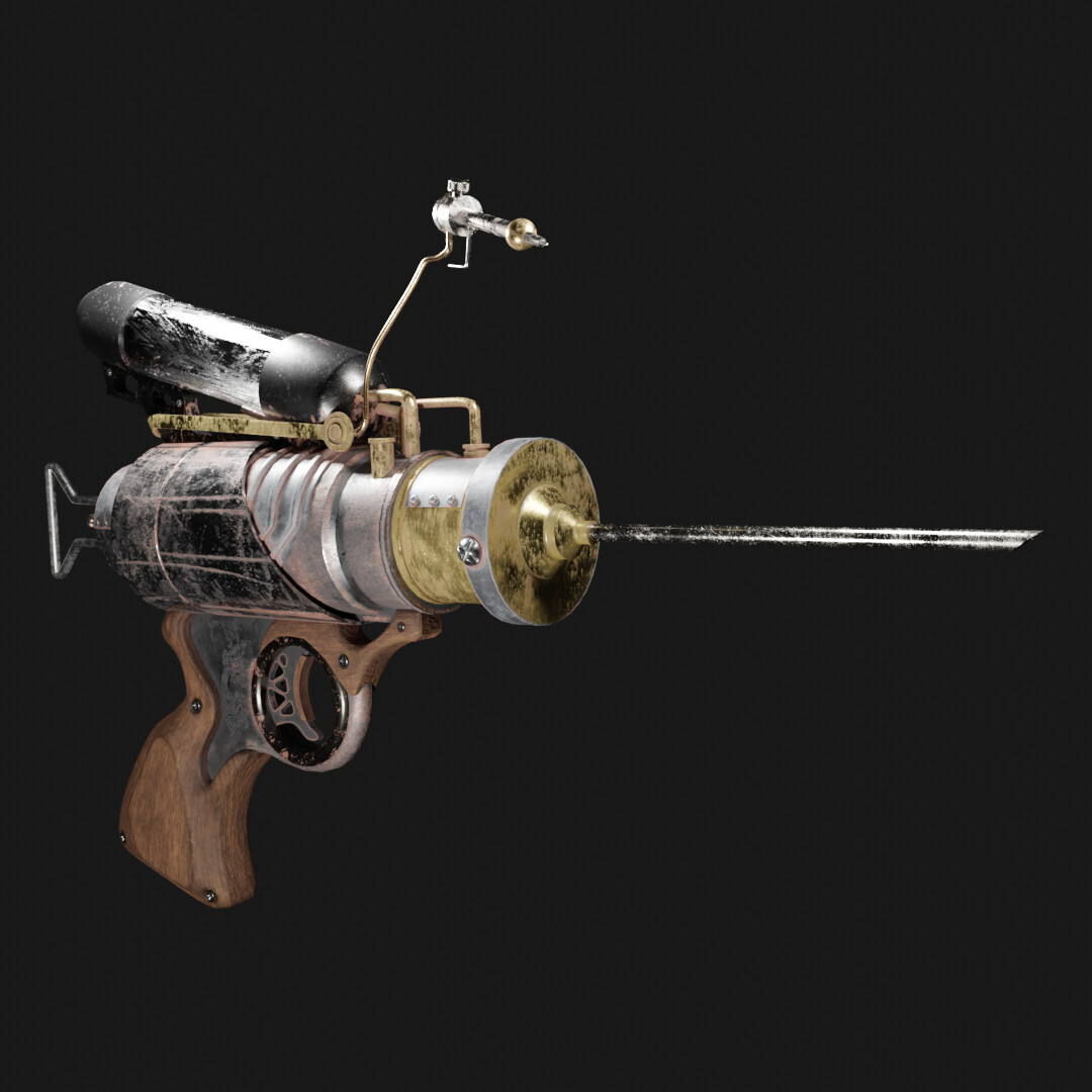 ArtStation - Steampunk syringe gun