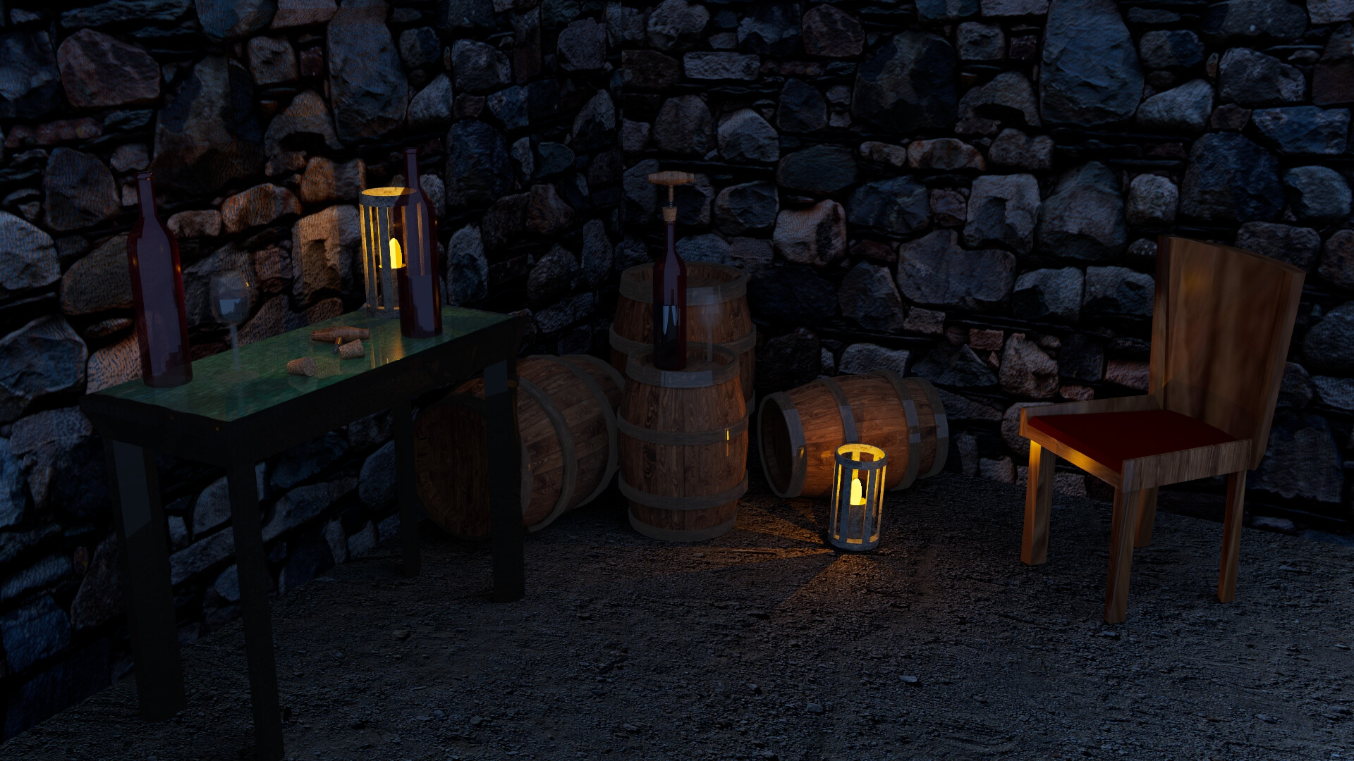 ArtStation - Barrel Scene