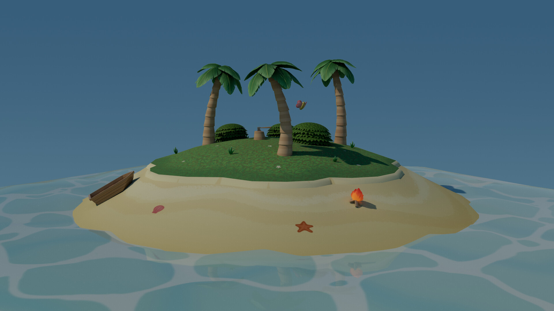 ArtStation - Cartoon Stylized Island Scene