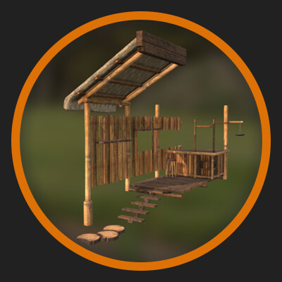 ArtStation - Modular Tiki Bar Set