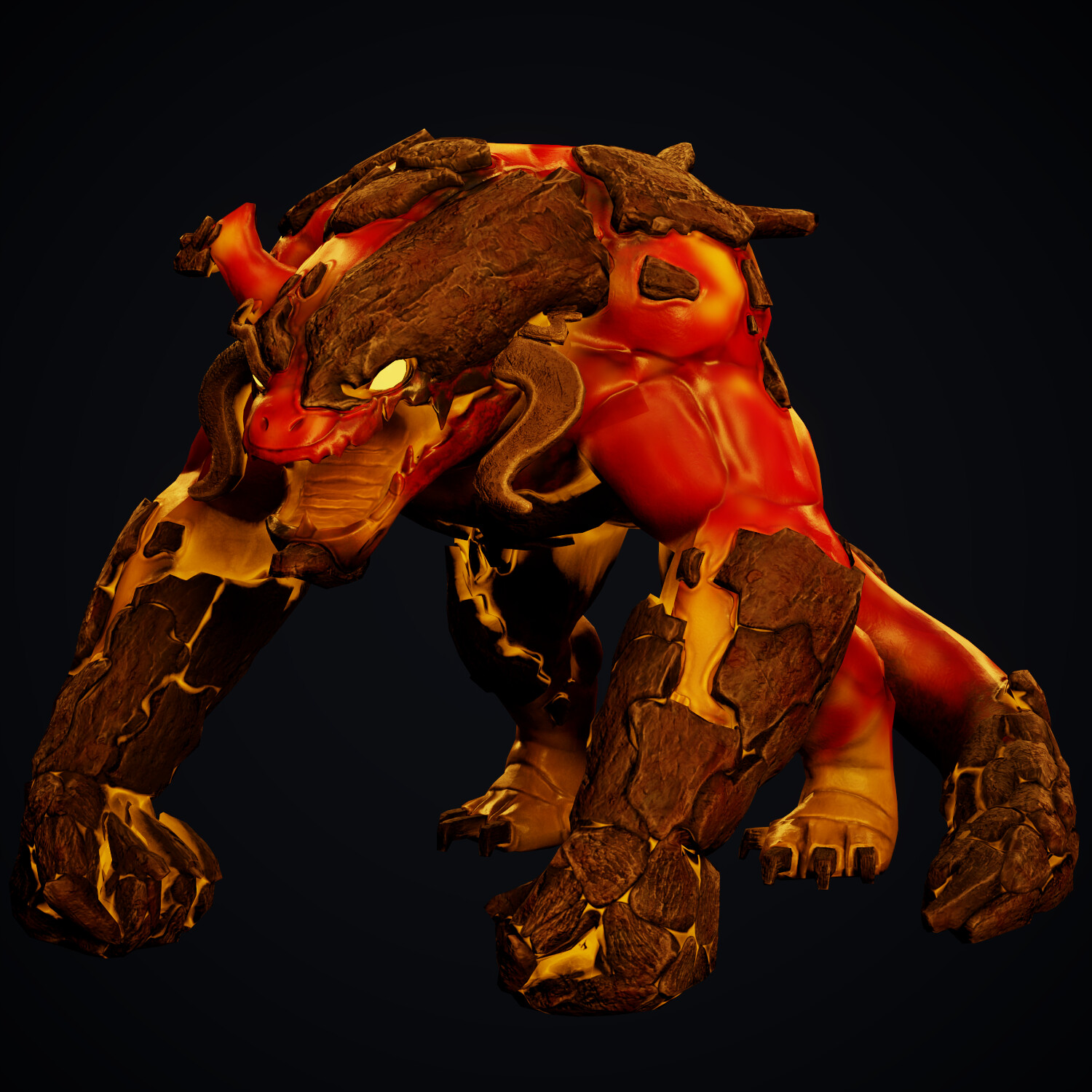 ArtStation - LAVA CREATURE (REAL-TIME CHARACTER)