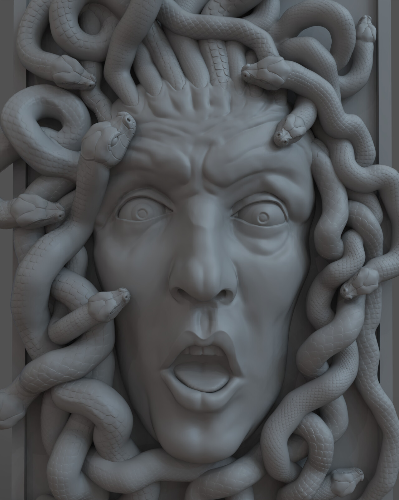 ArtStation - Medusa Head - inpired by Artus Quellinus Art