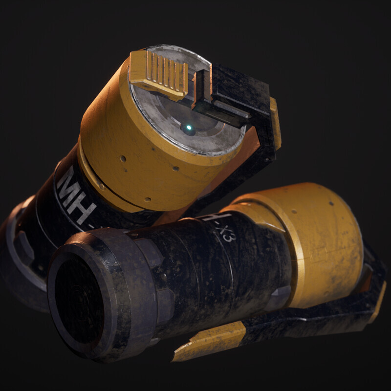 ArtStation - Sci-Fi Grenade Model