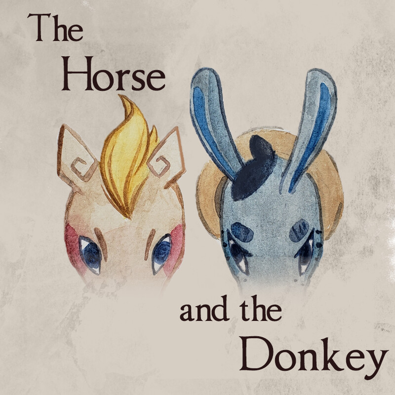 ArtStation - Aesop's Fable: The Horse and the Donkey (School Project)