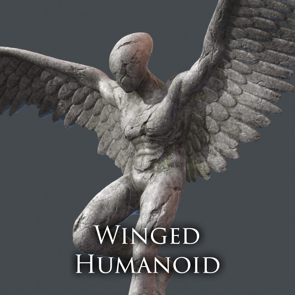 ArtStation - Winged Humanoid Statue