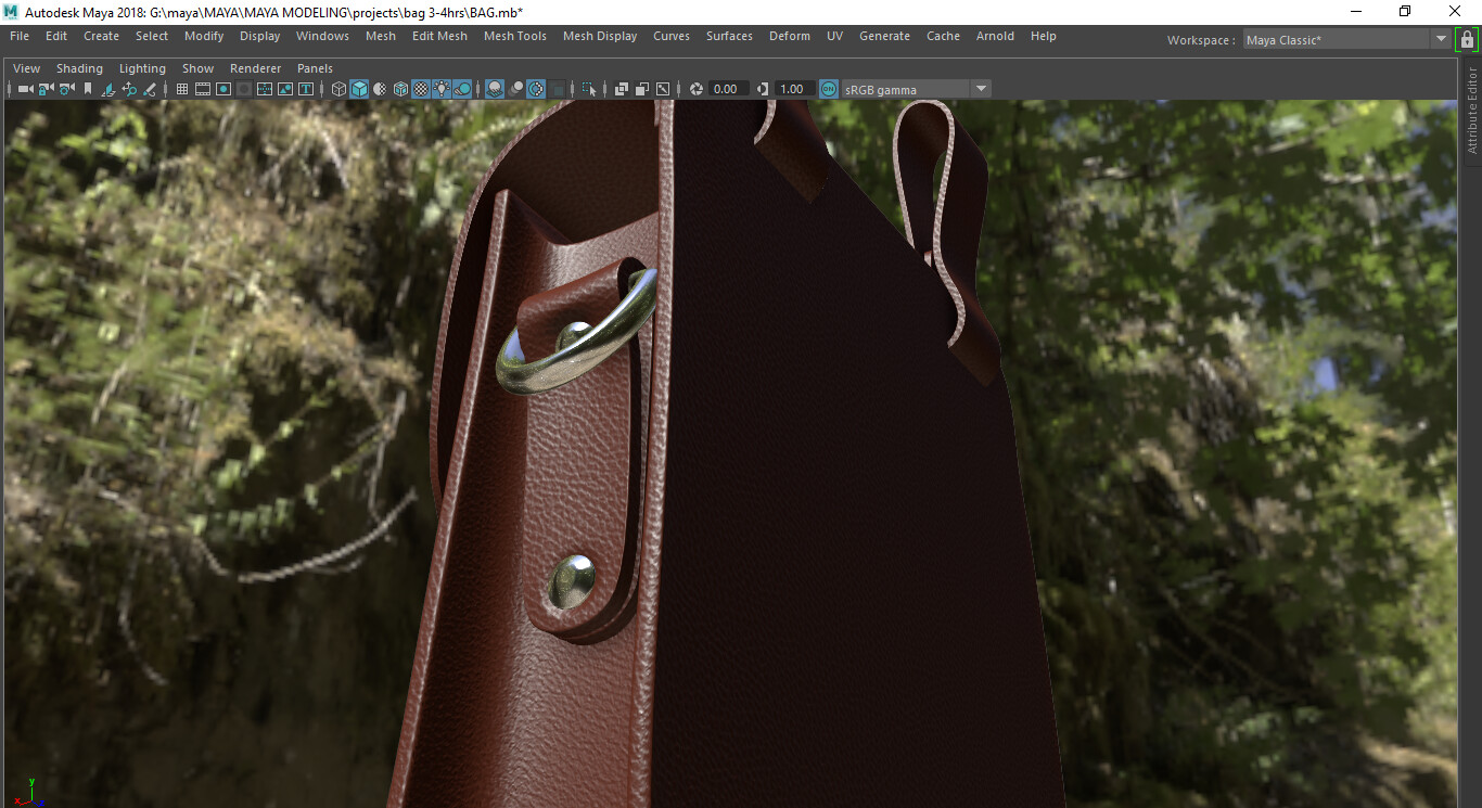 ArtStation - Lether side bag maya modeling&texturing
