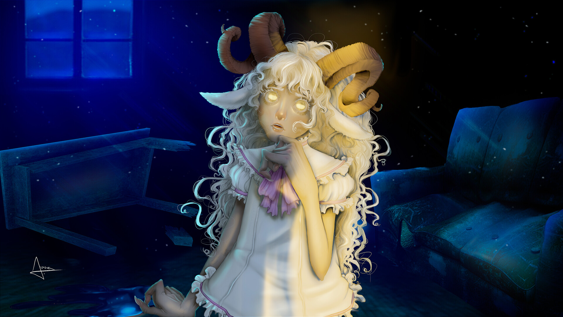 ArtStation - 🐏 Emma, the strangler demon.