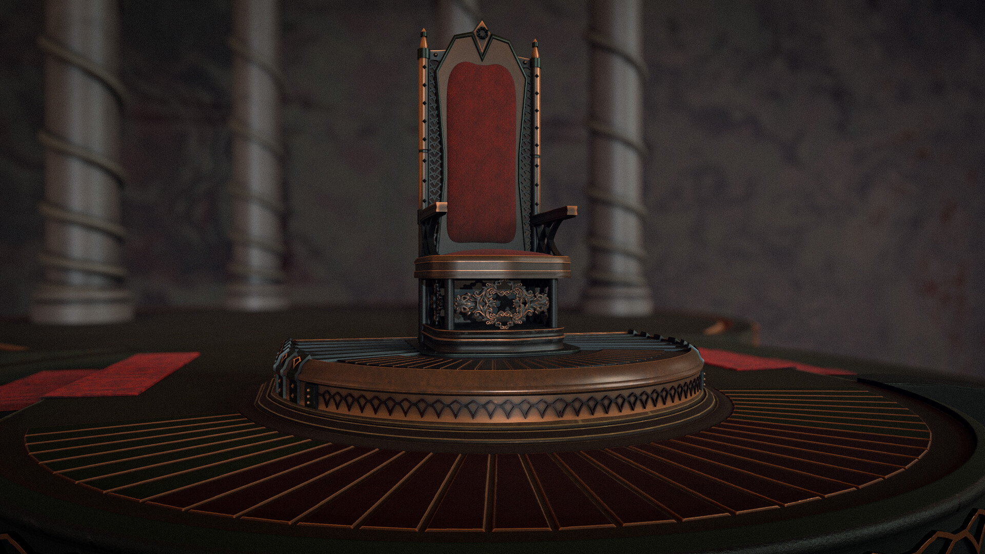 ArtStation - Metal throne ensemble