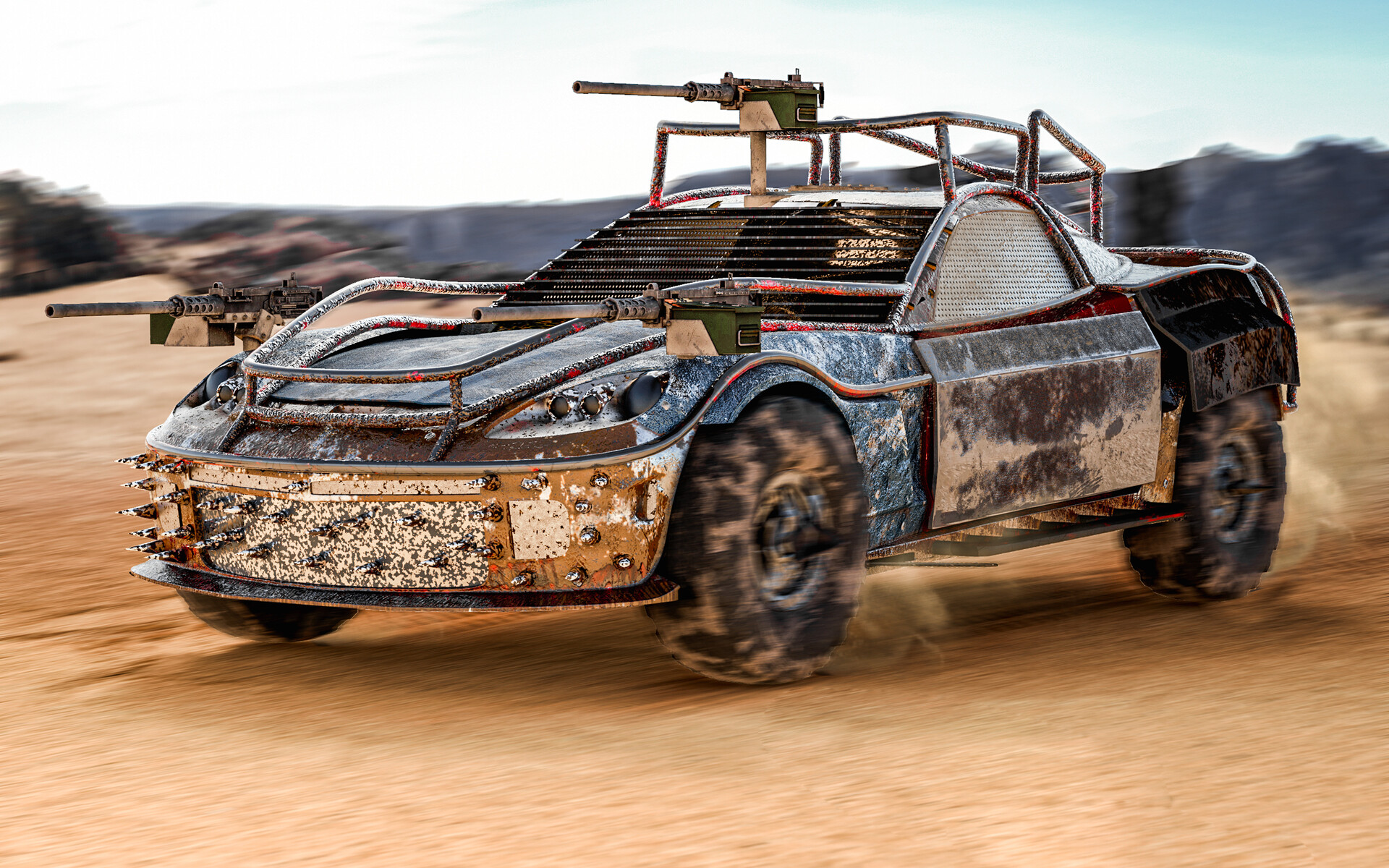 ArtStation - Post apocalyptic car prototype