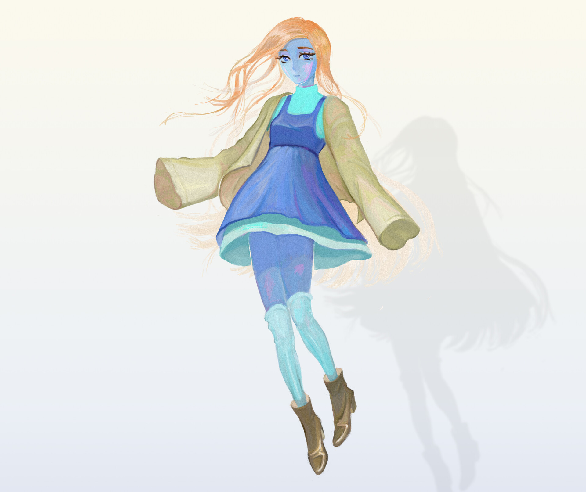 ArtStation - Flying Girl Illustartion