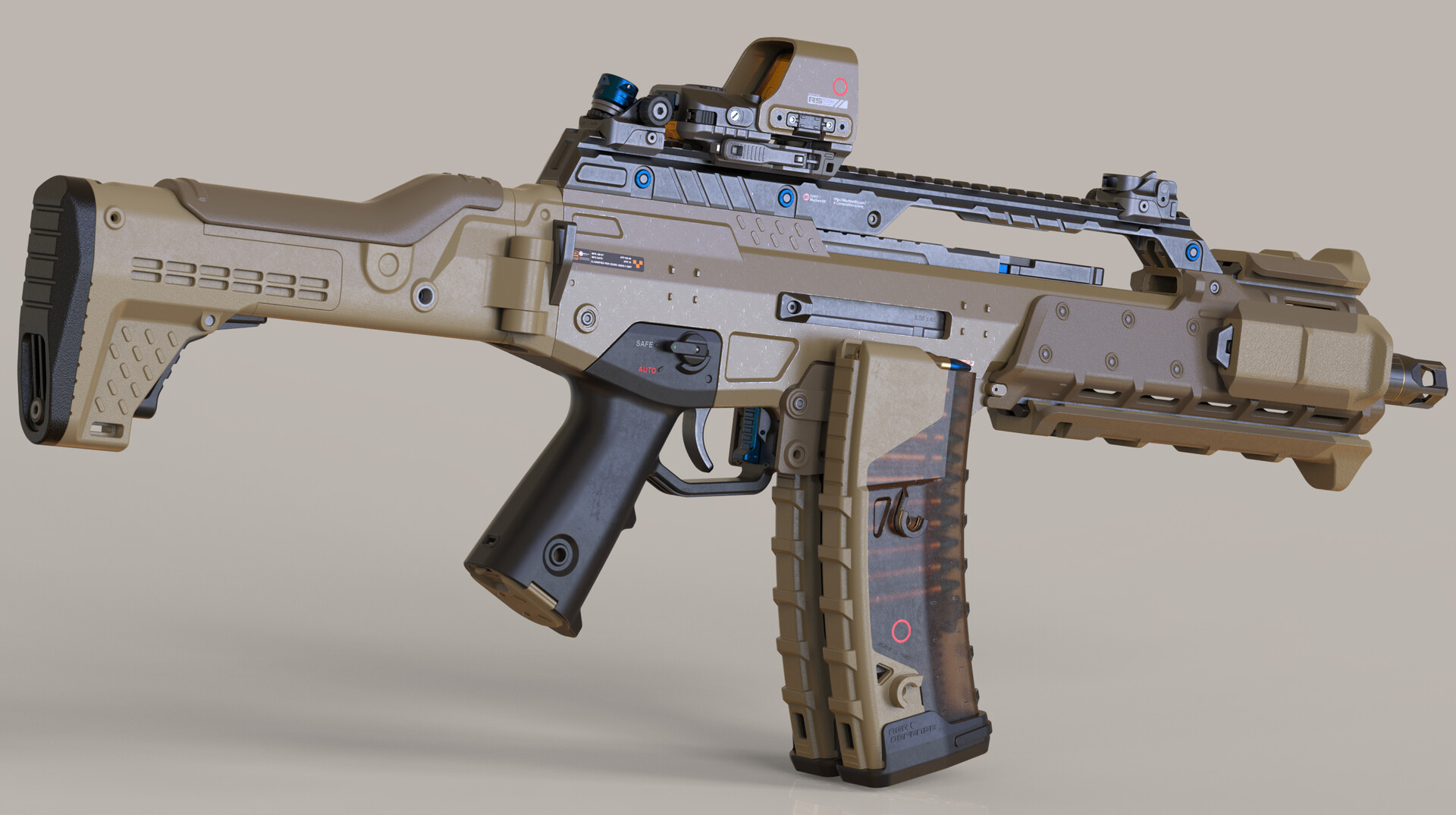 ArtStation - Assault Rifle Design