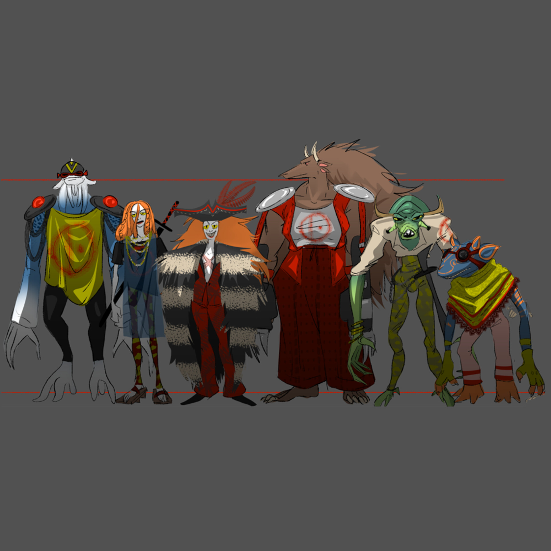 ArtStation - Alien Pirate Crew - final concepts