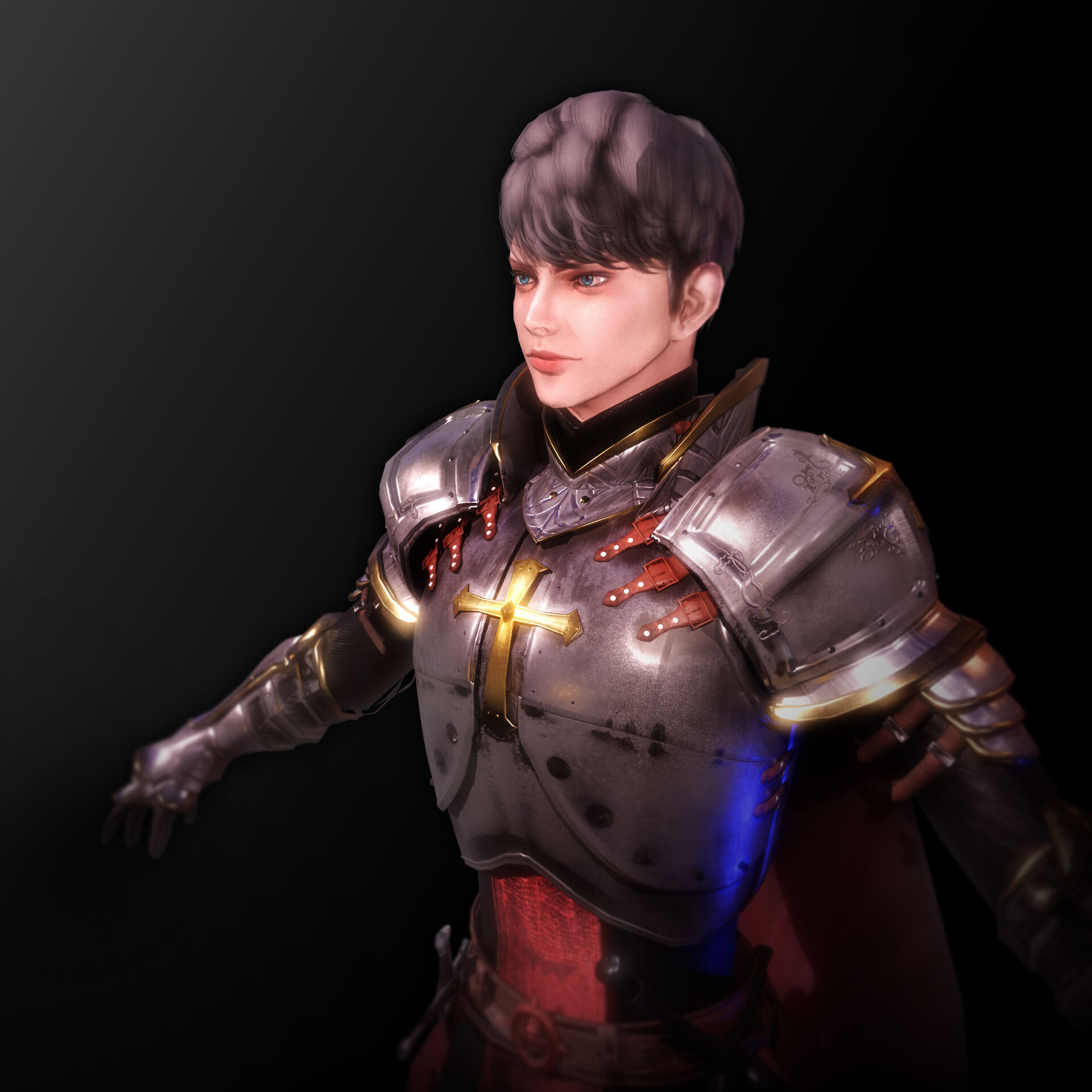 ArtStation - Knight character 3d game modeling