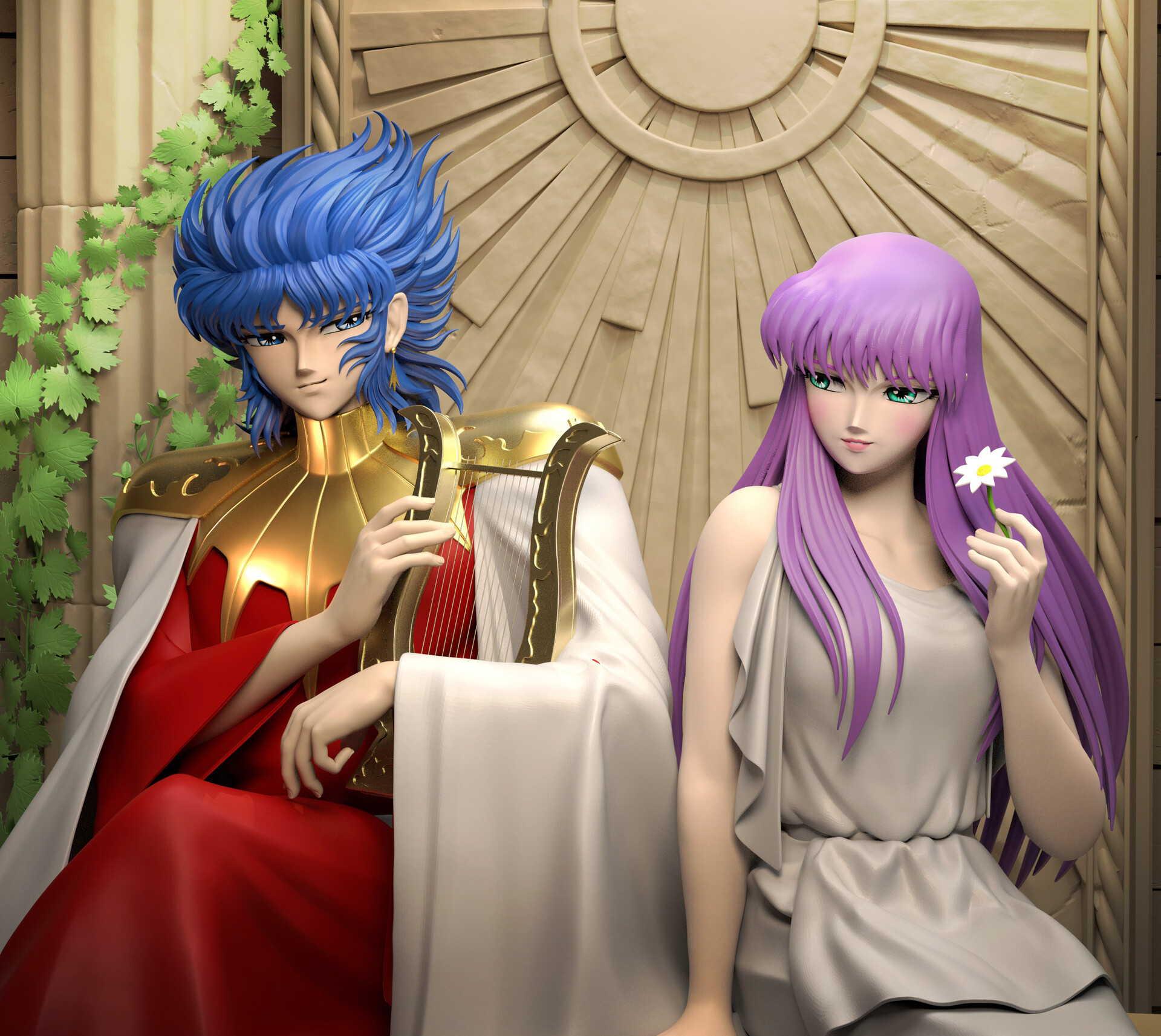 ArtStation - Abel and Saori - Saint Seiya Sculpt