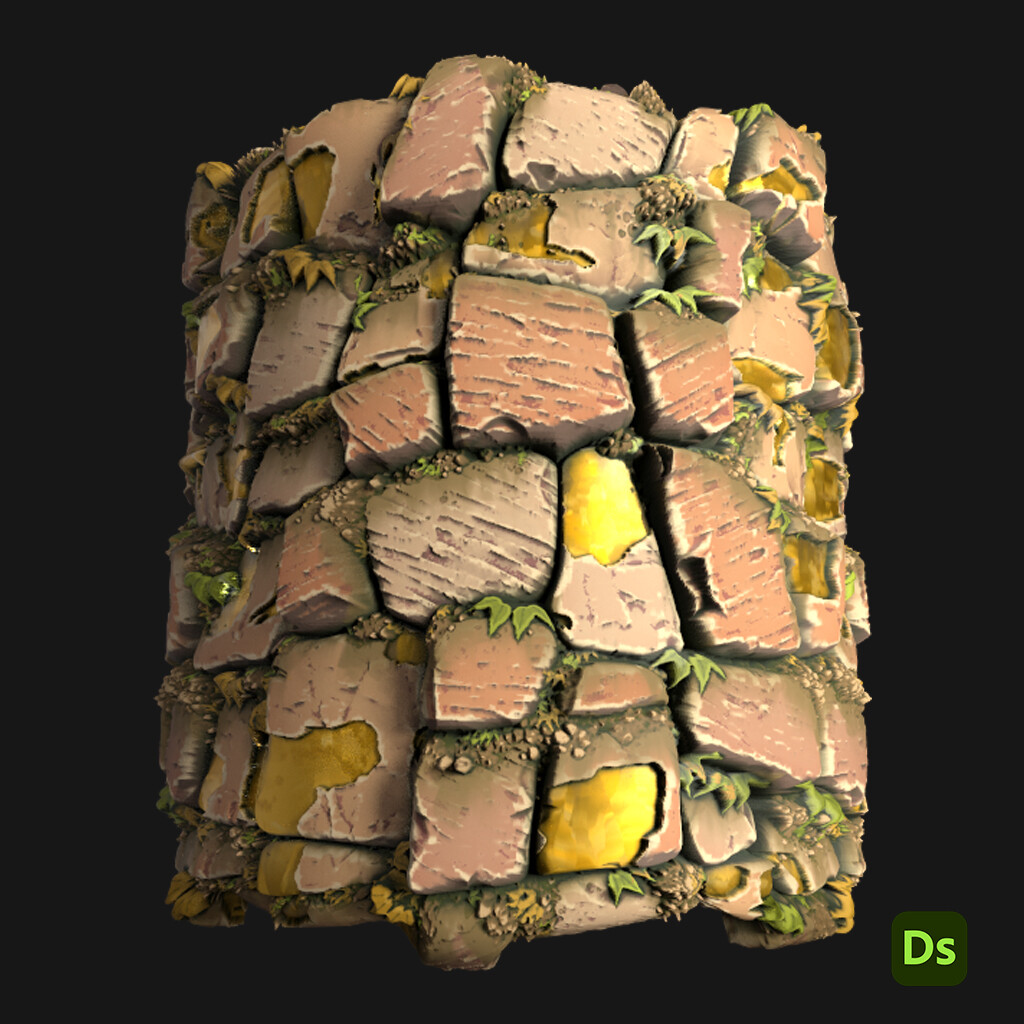 ArtStation - Stylized Fantasy Wall