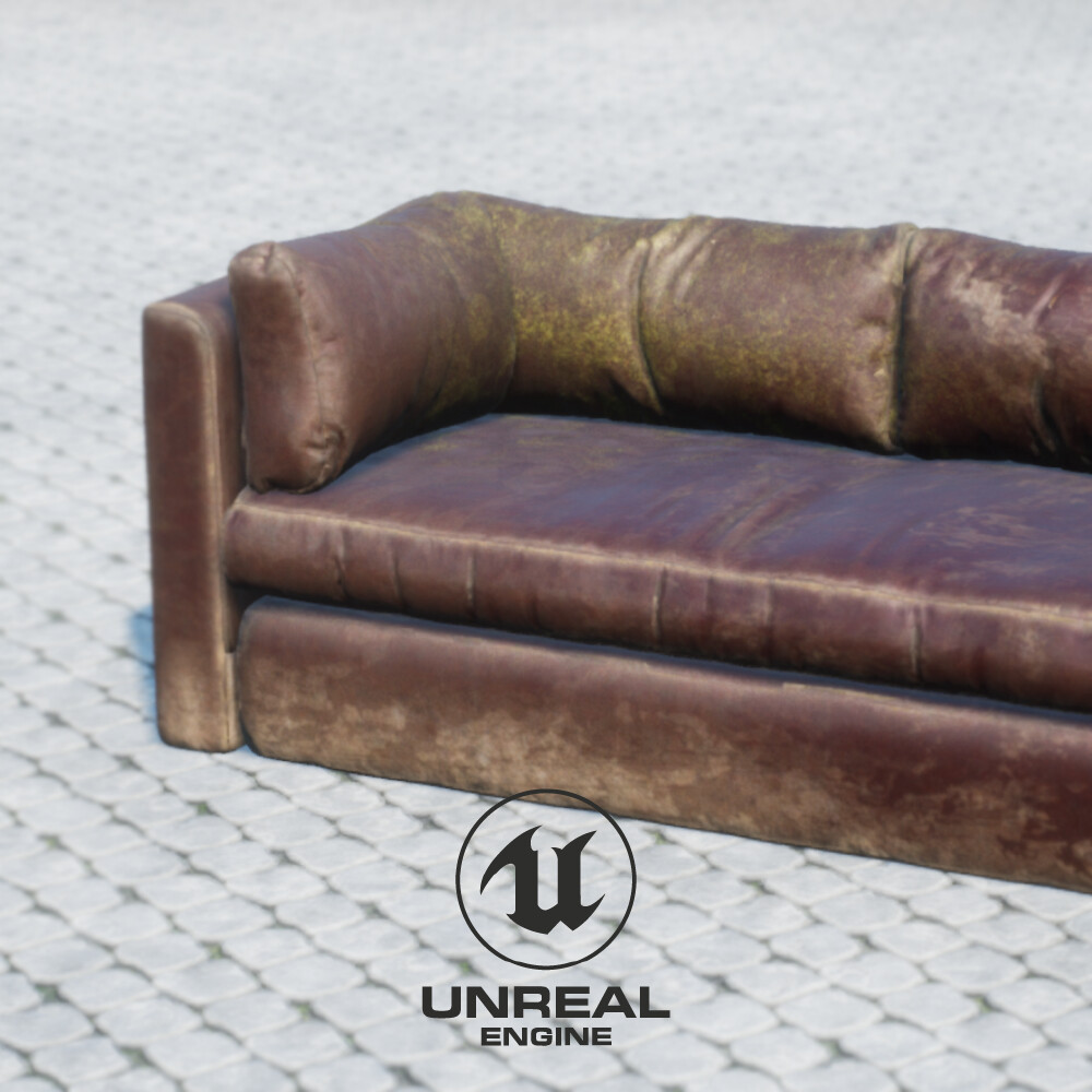 ArtStation - The Last of Us style sofa - texturing