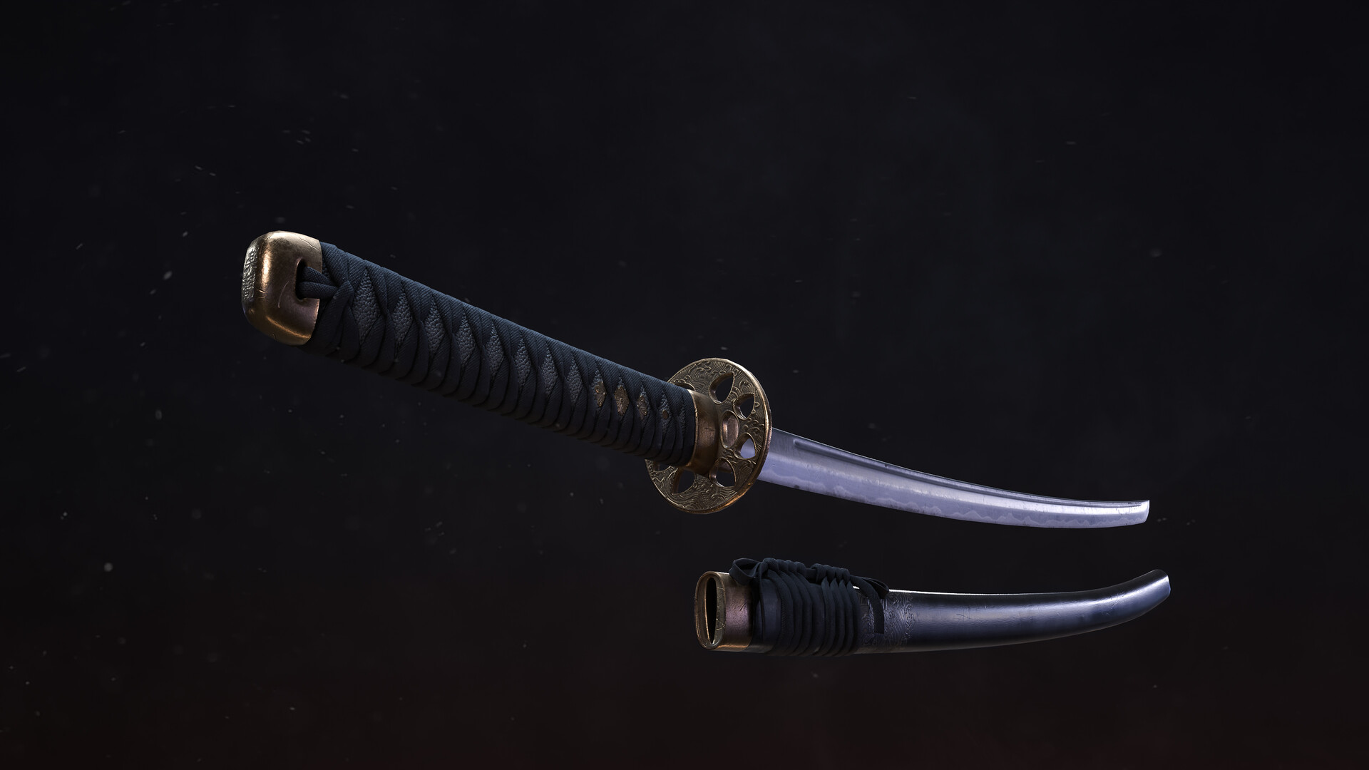ArtStation - Battle scarred katana