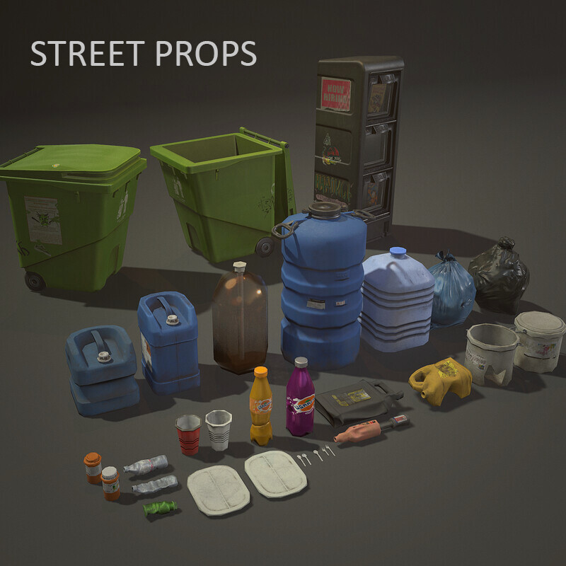 ArtStation - Street Props & Trash