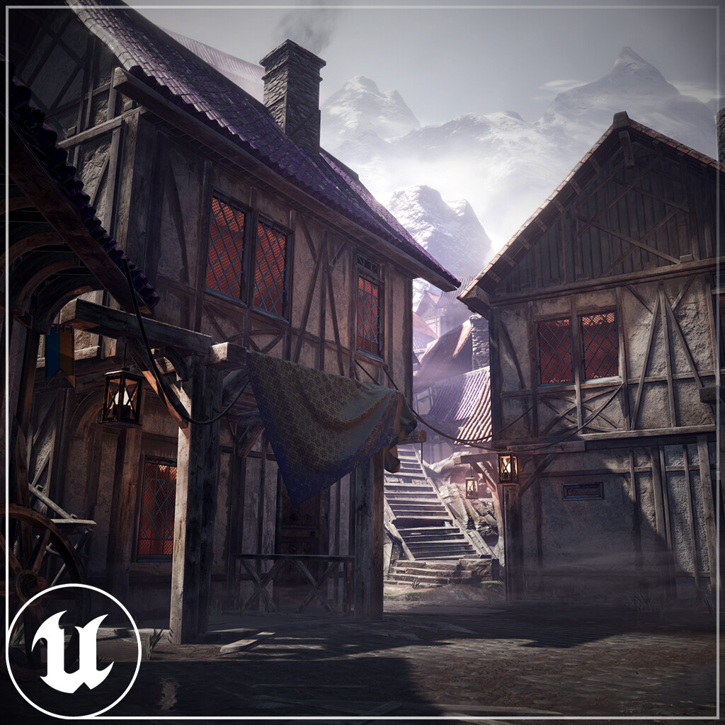 ArtStation - Medieval Village Level Build